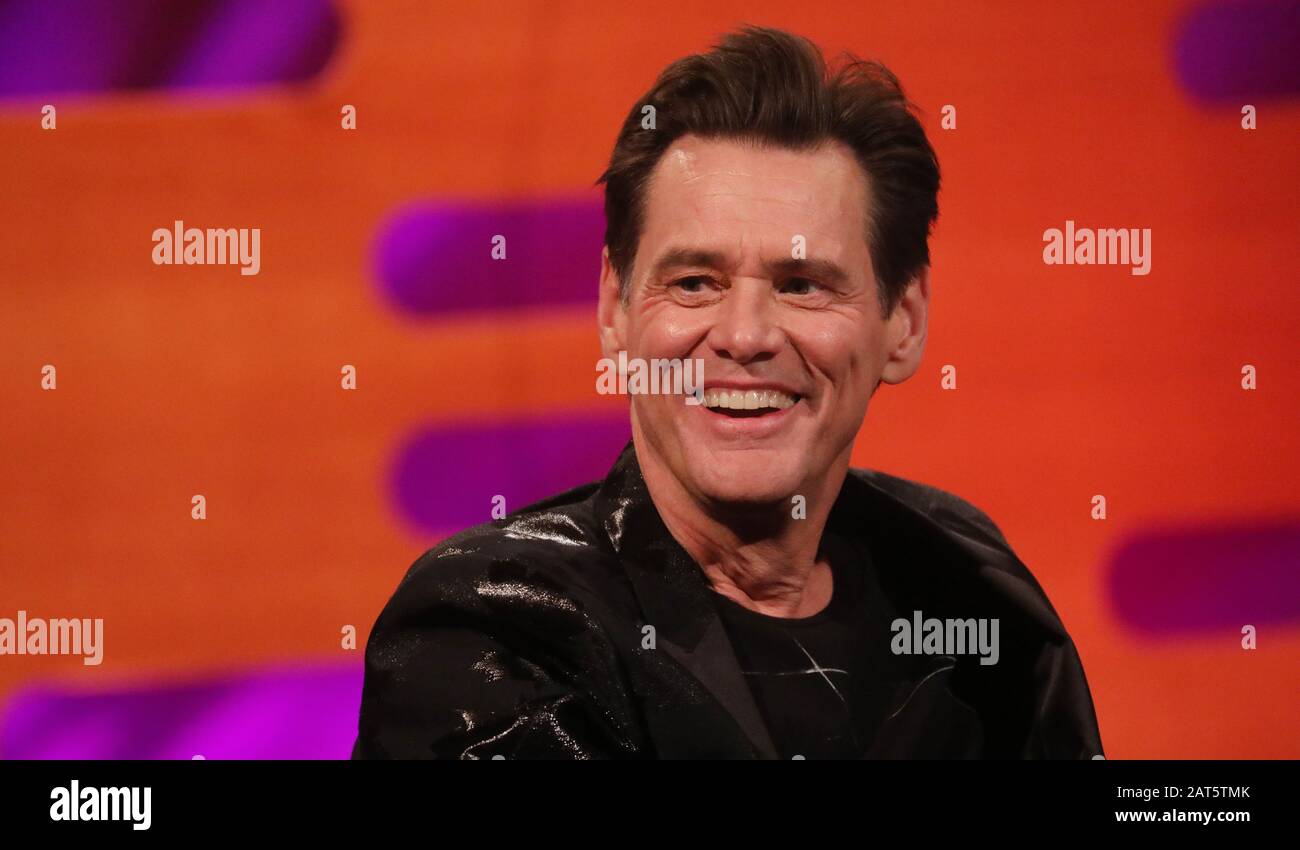 Jim Carrey during the filming for the Graham Norton Show at BBC ...