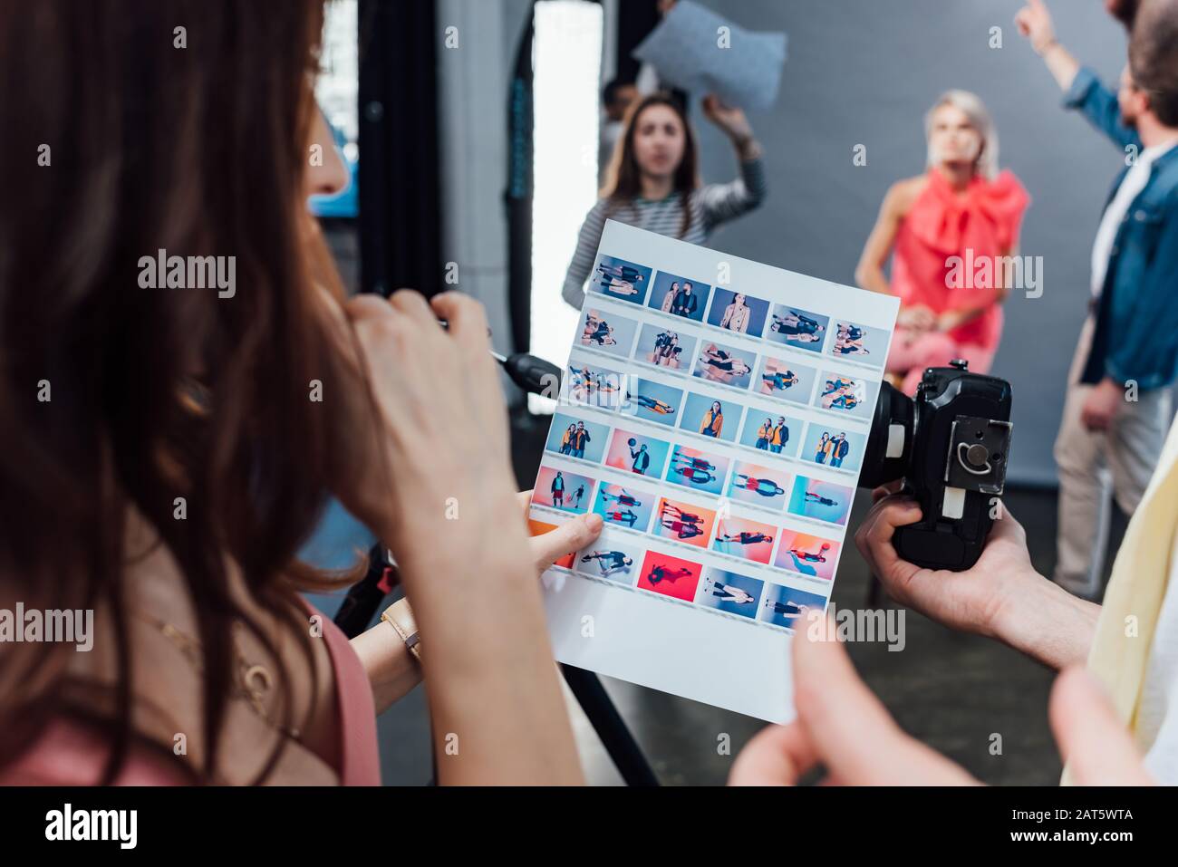 Collage diverse people looking camera hi-res stock photography and ...