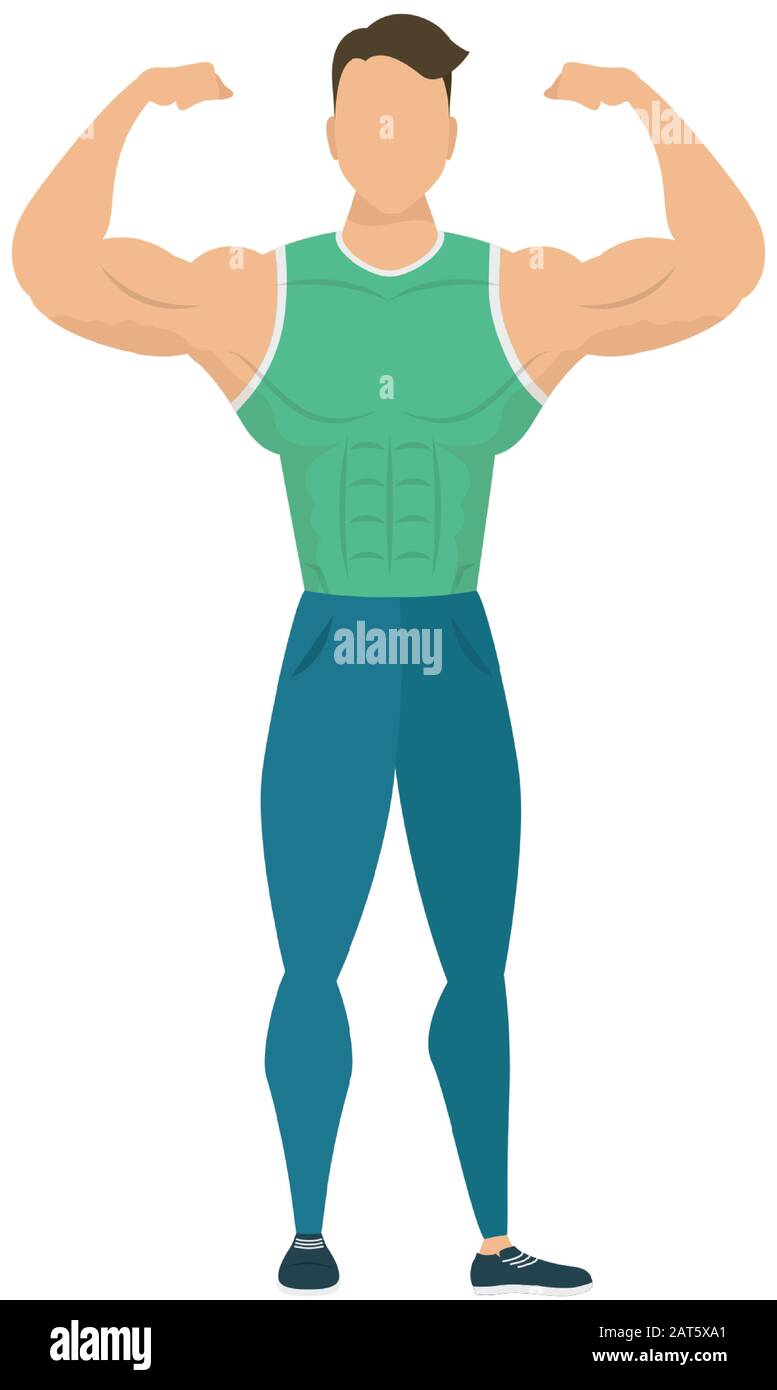 young strong man athlete character Stock Vector Image & Art - Alamy