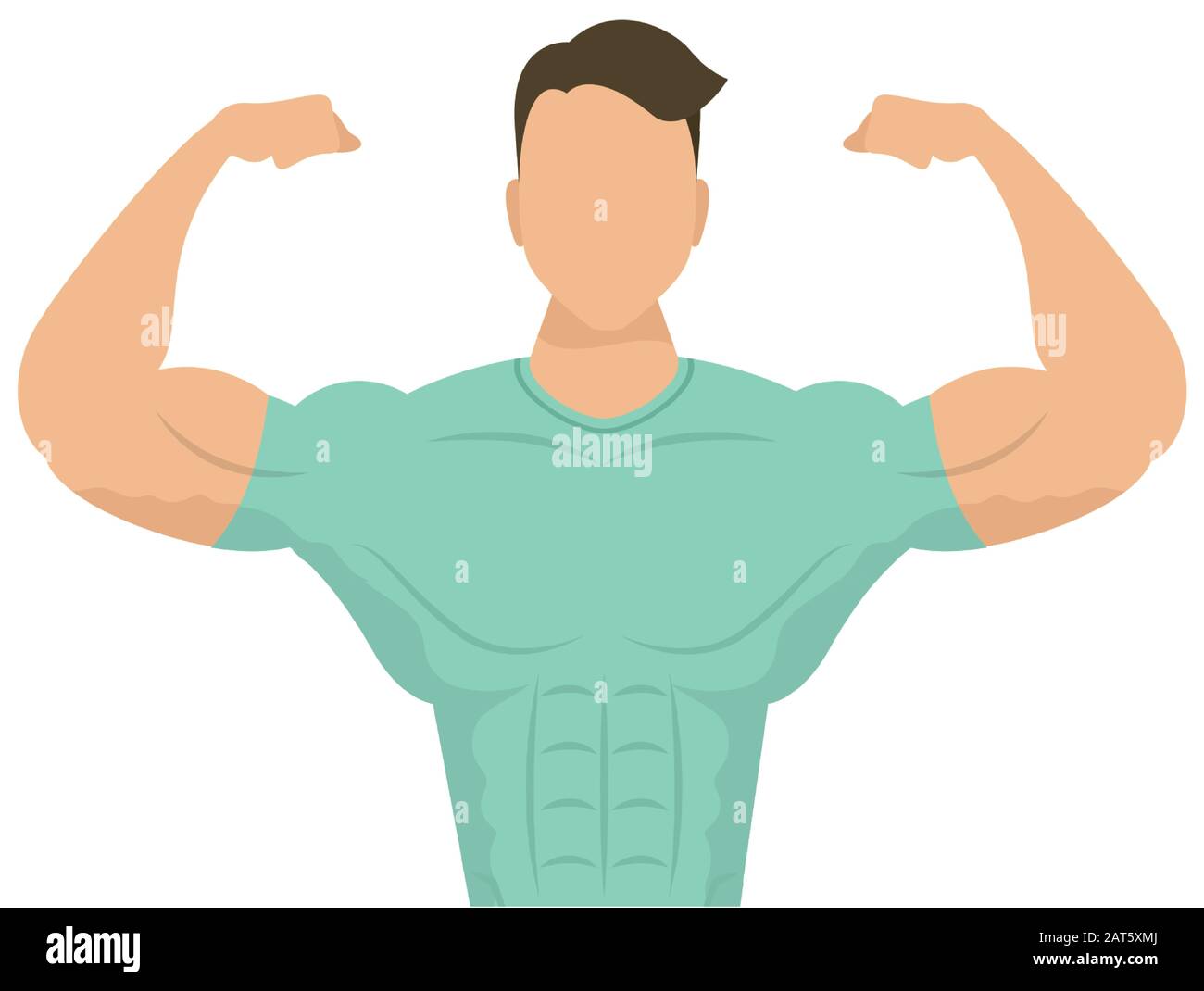 Sporty young man strong Stock Vector Images - Alamy