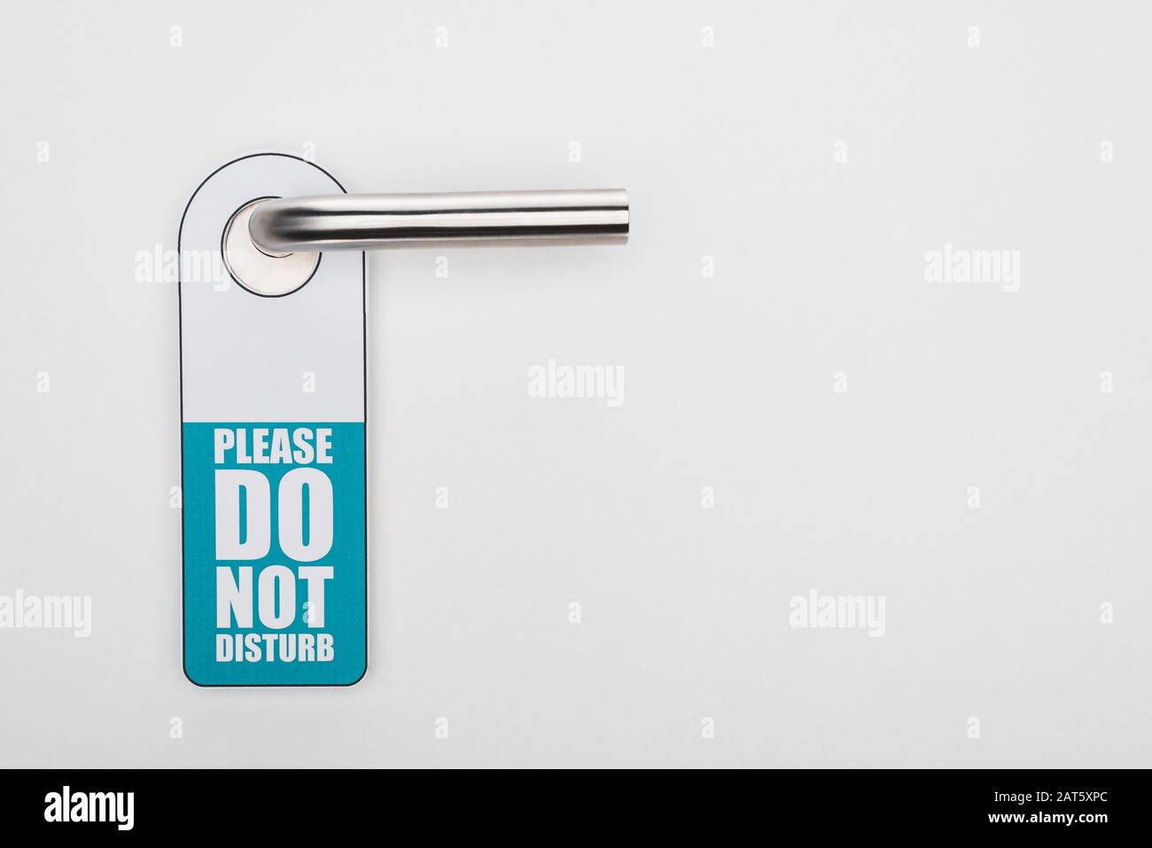 please do no disturb sign on handle on white background Stock Photo - Alamy