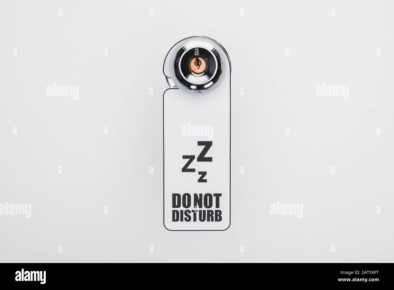 do no disturb sign on handle with lock on white background Stock Photo ...