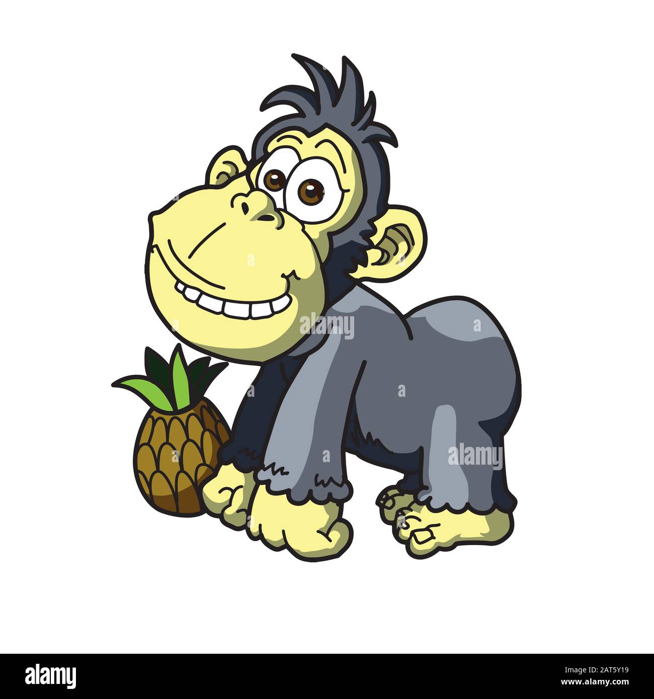 Fun pineapple character in Stock Vector Images - Alamy