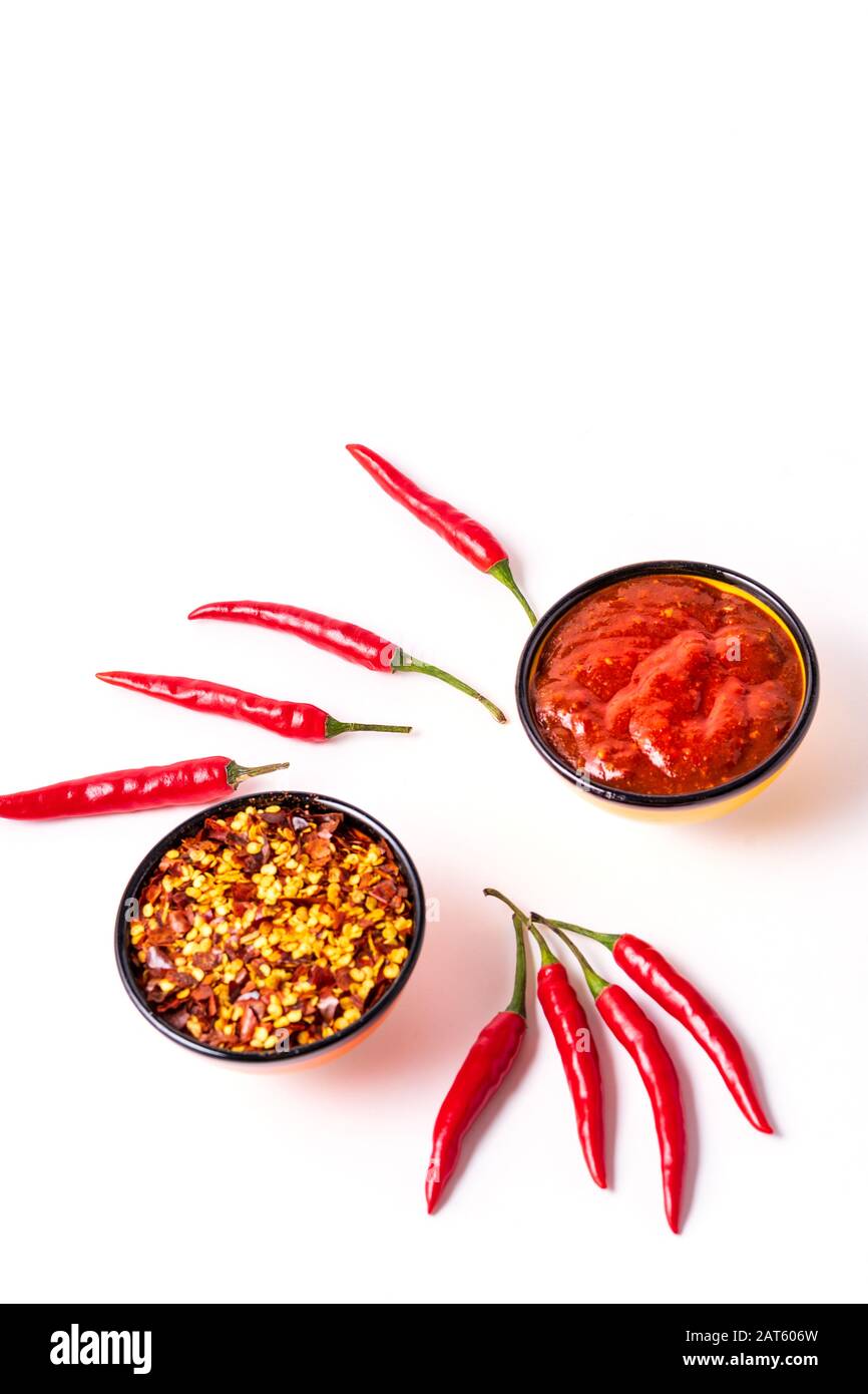 Hot chilli pepper sauce paste harissa, traditional Tunisia, Moroccan ...