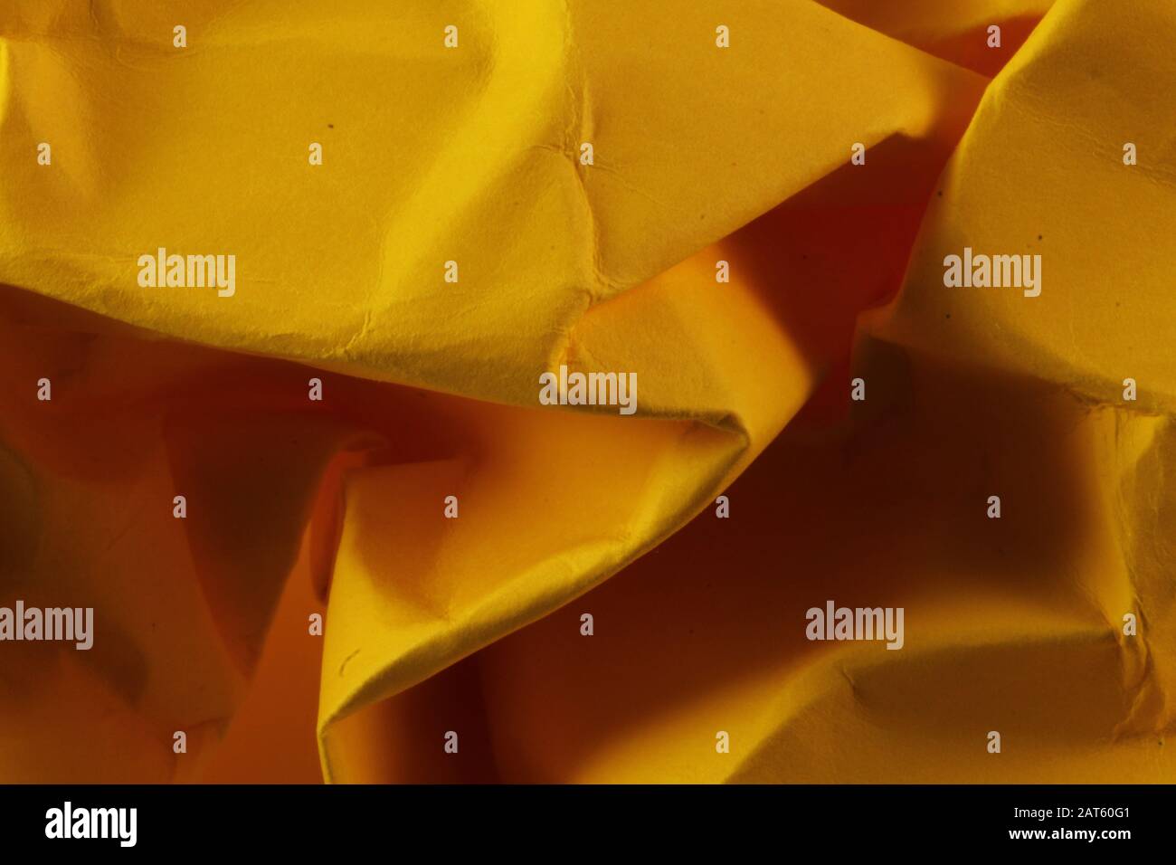 Yellow Brightly Colored Crumpled Cardstock Abstract Background Texture ...