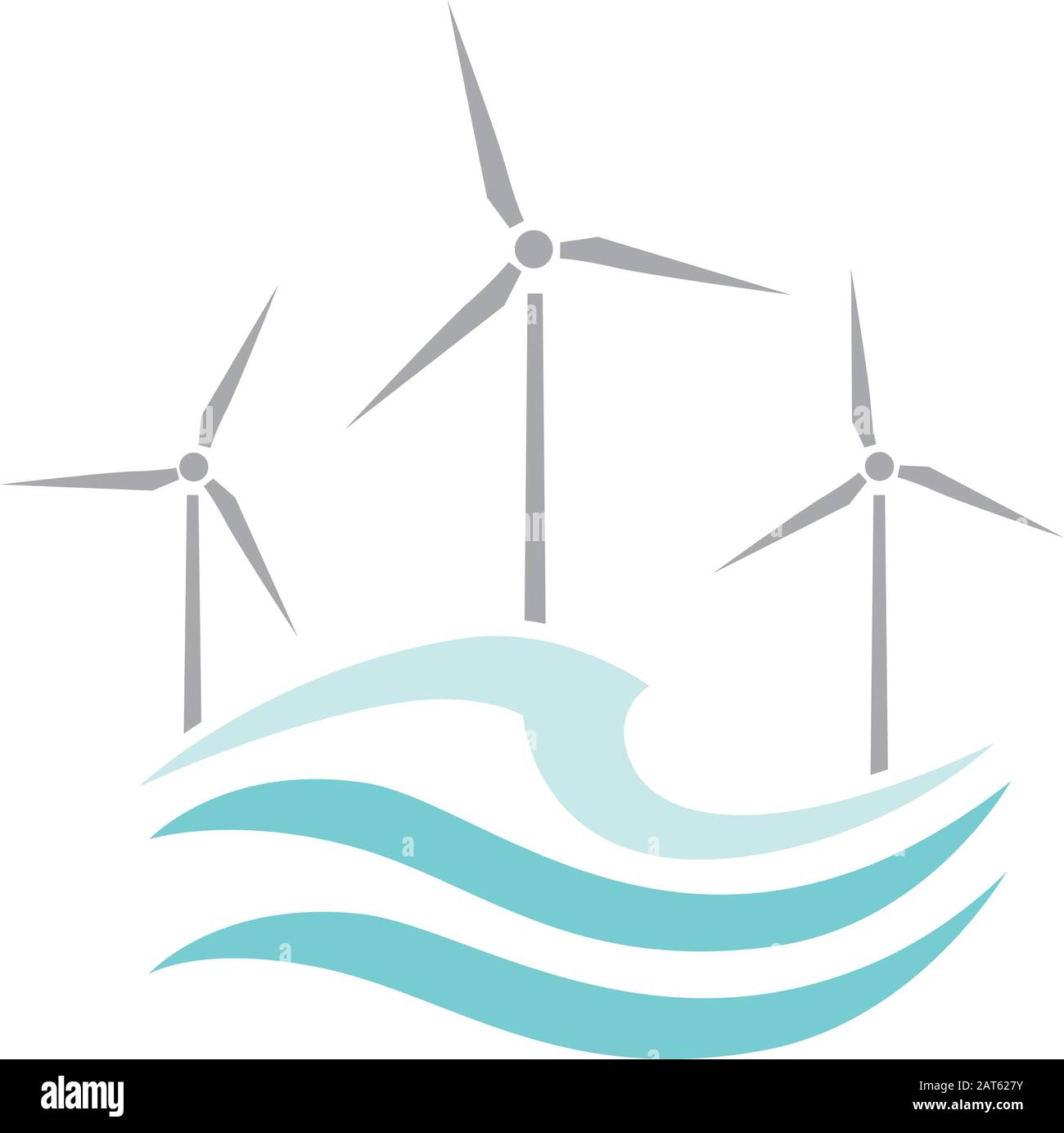 Sea and turbines Stock Vector Images - Alamy