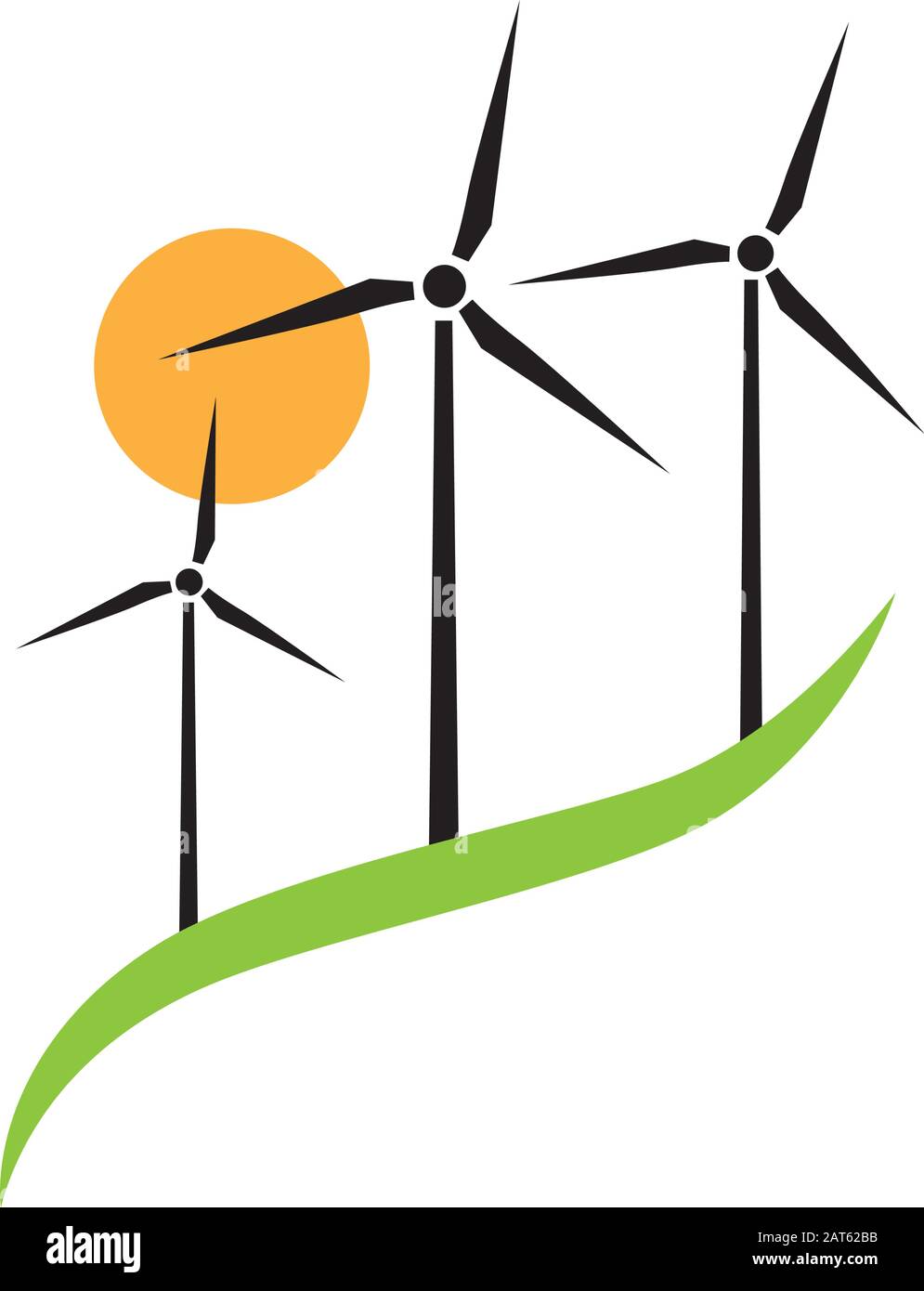 Wind farm turbines solar Cut Out Stock Images & Pictures - Alamy