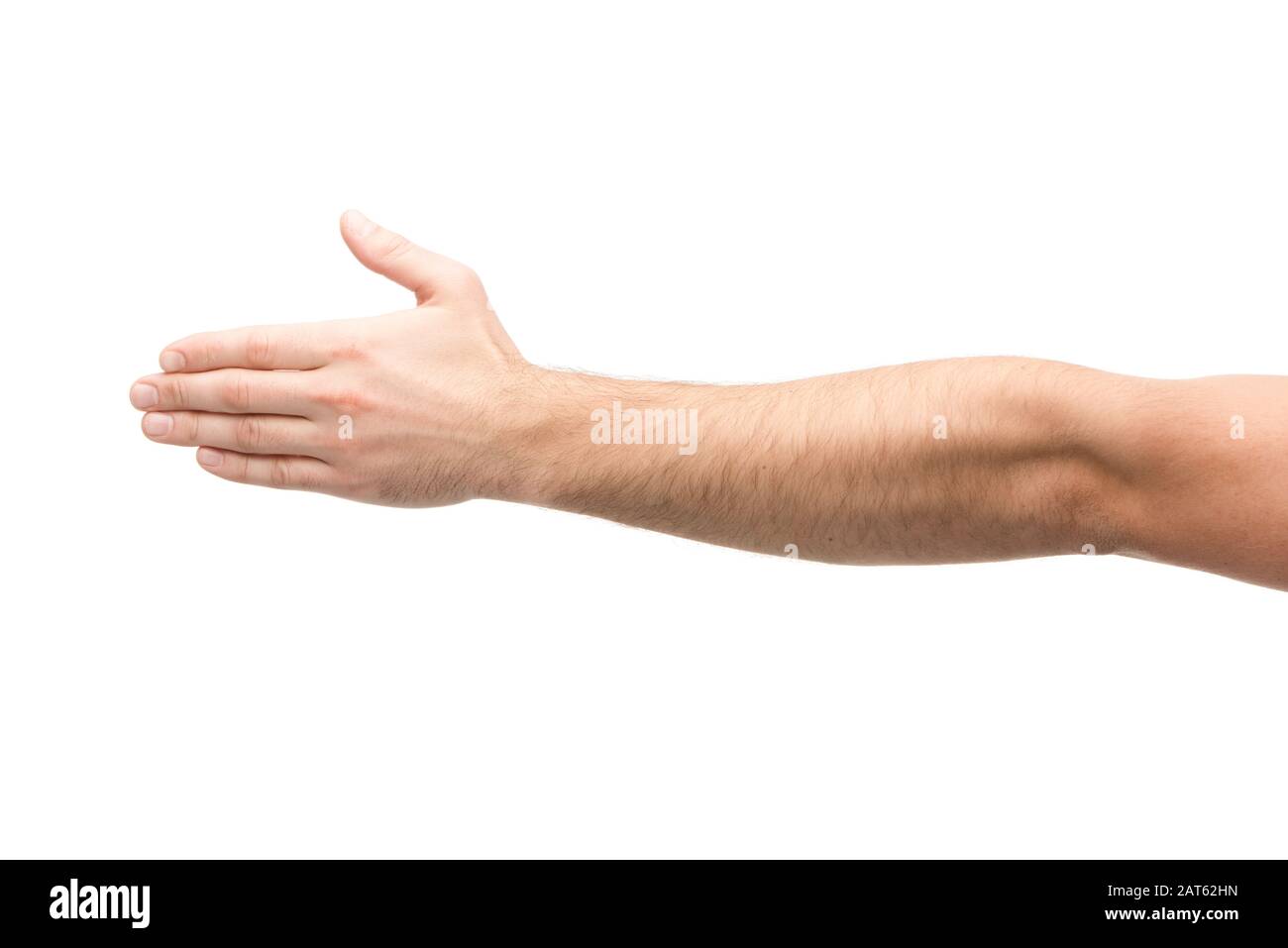 Woman presenting outstretched hand hi-res stock photography and images ...