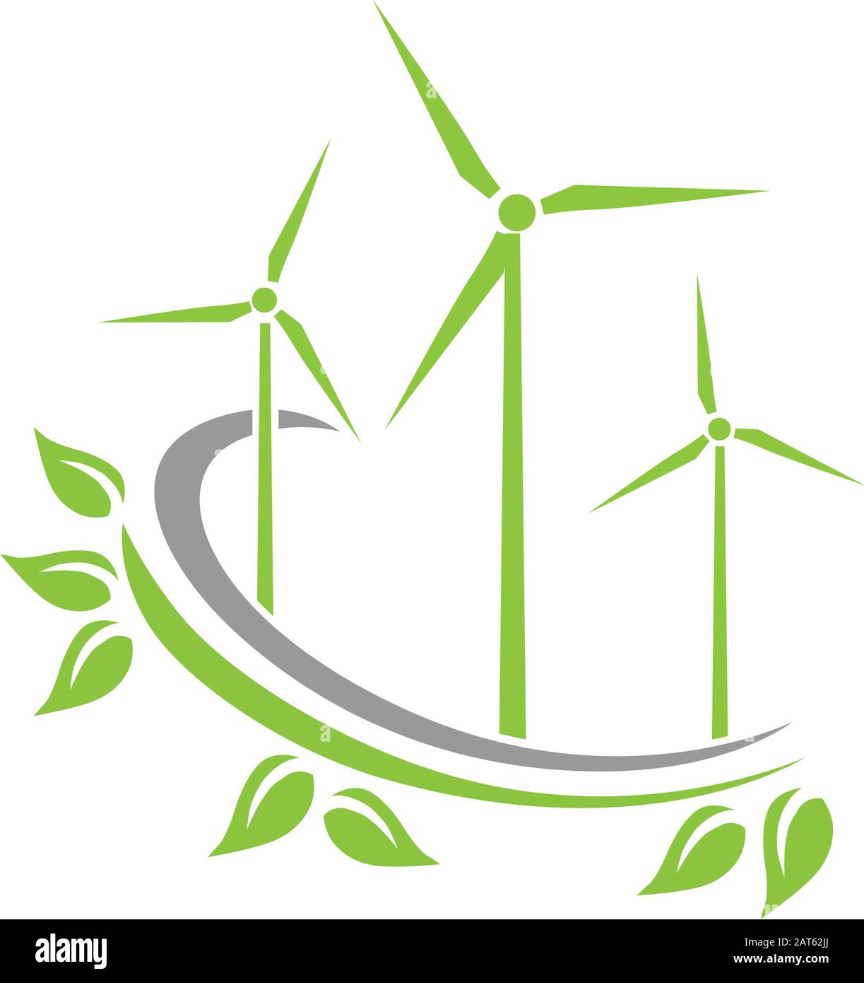 Windmill wind power plant turbines Stock Vector Images - Alamy