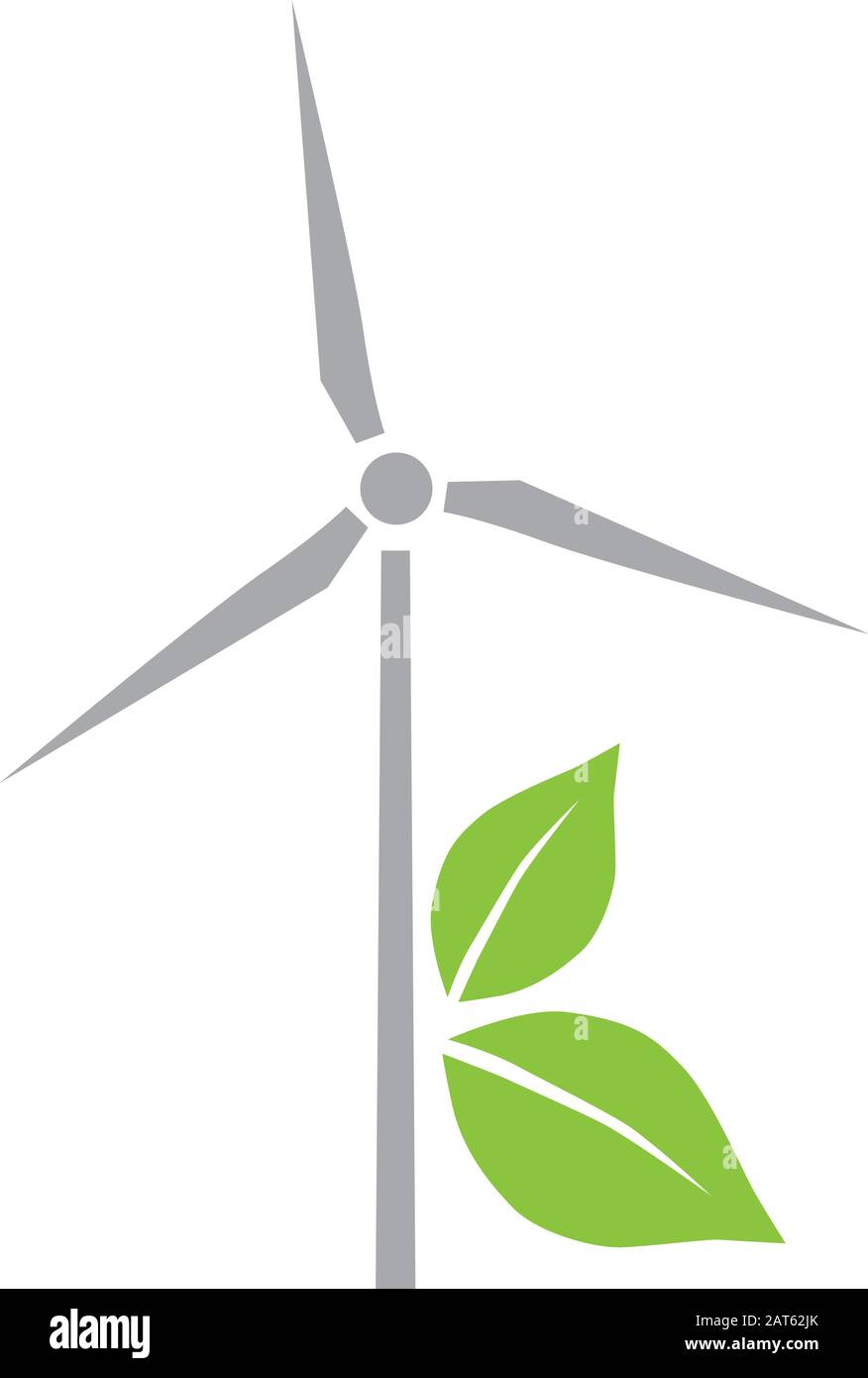 Windmill electric generator green Stock Vector Images - Alamy