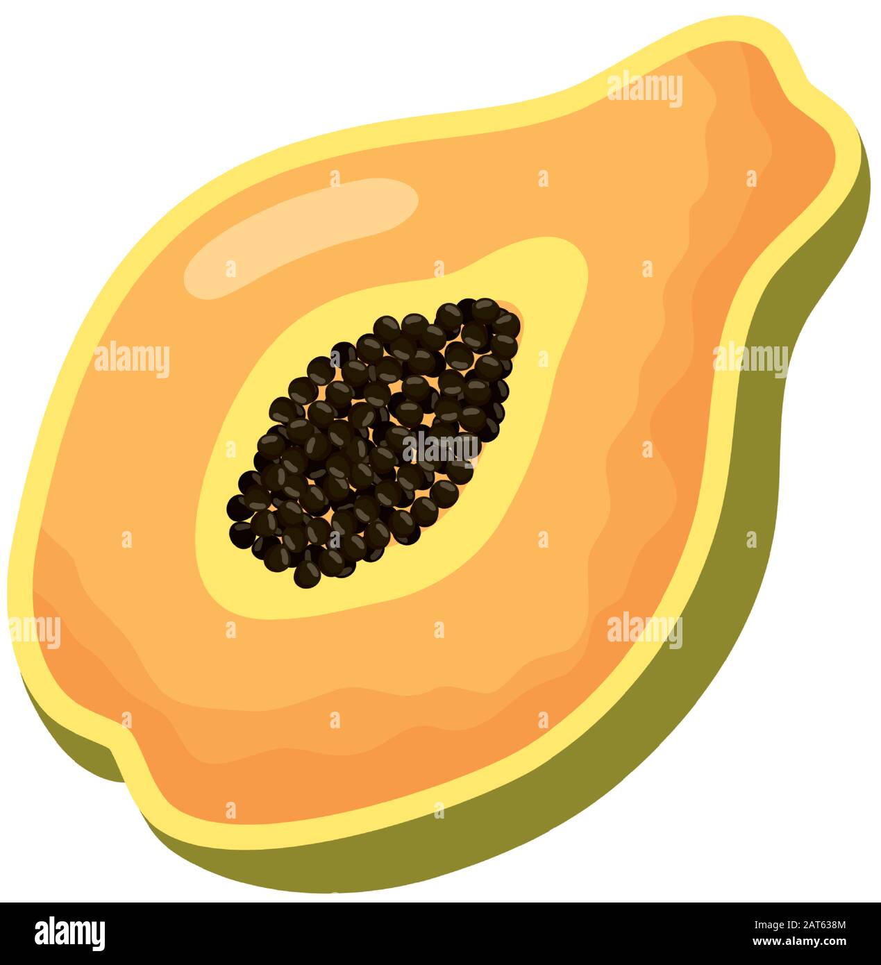 tropical papaya fruit isolated icon Stock Vector Image & Art - Alamy