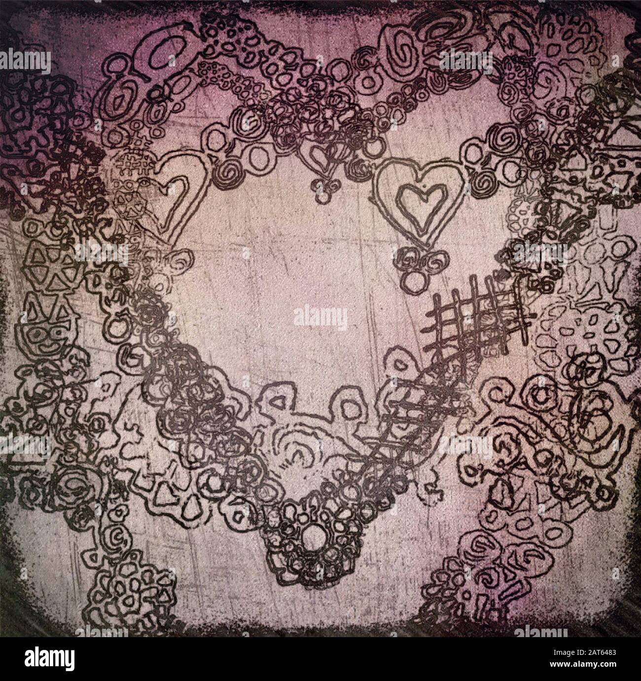 Grunge heart symbol design, love concept Stock Photo - Alamy