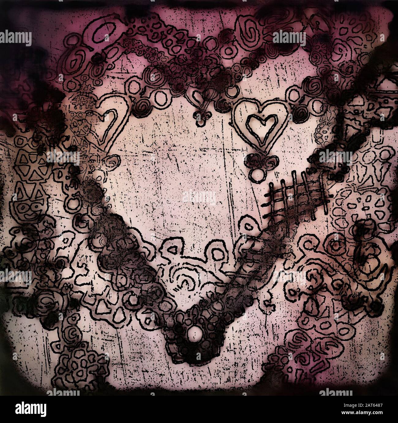 Grunge heart symbol design, love concept Stock Photo - Alamy