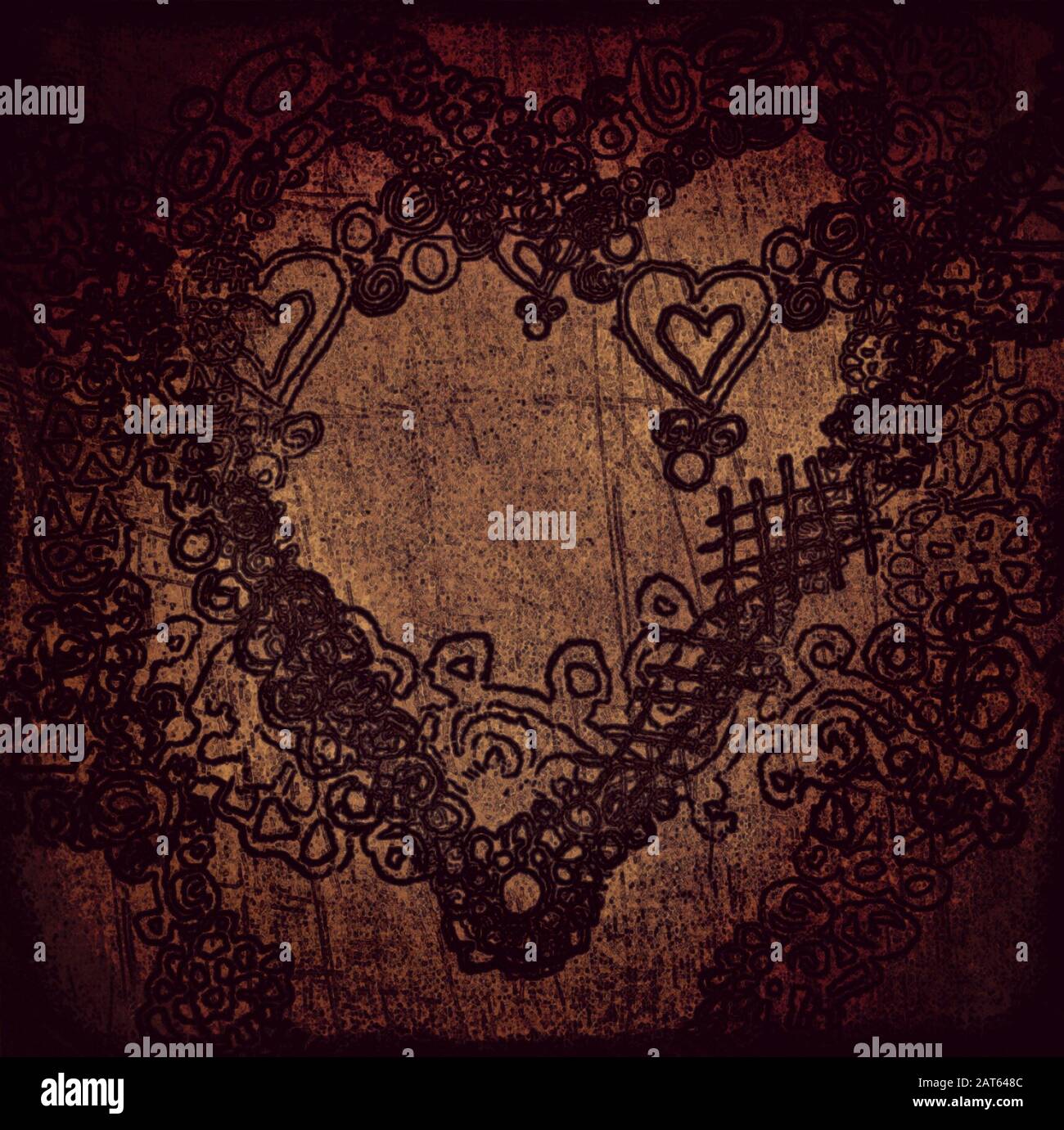 Grunge heart symbol design, love concept Stock Photo - Alamy