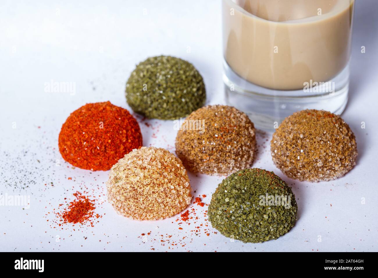 homemade sugar candies isolated on white background Stock Photo - Alamy