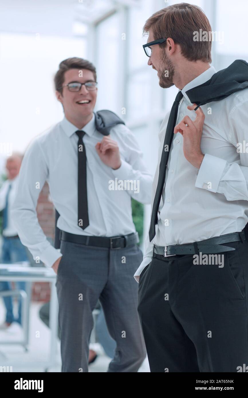 two business men walking in a modern office Stock Photo - Alamy