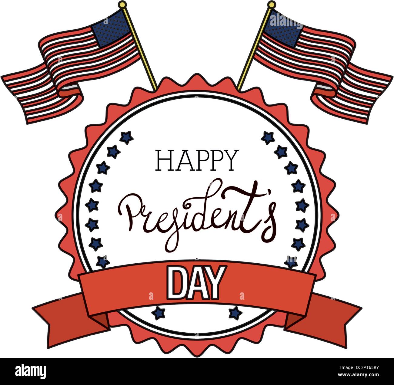 president day seal stamp with flags Stock Vector Image & Art - Alamy