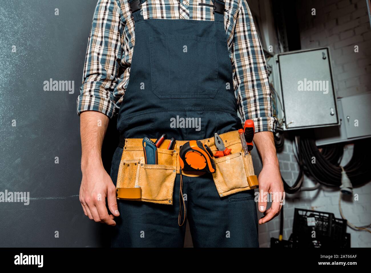 Orange work overalls hi-res stock photography and images - Alamy