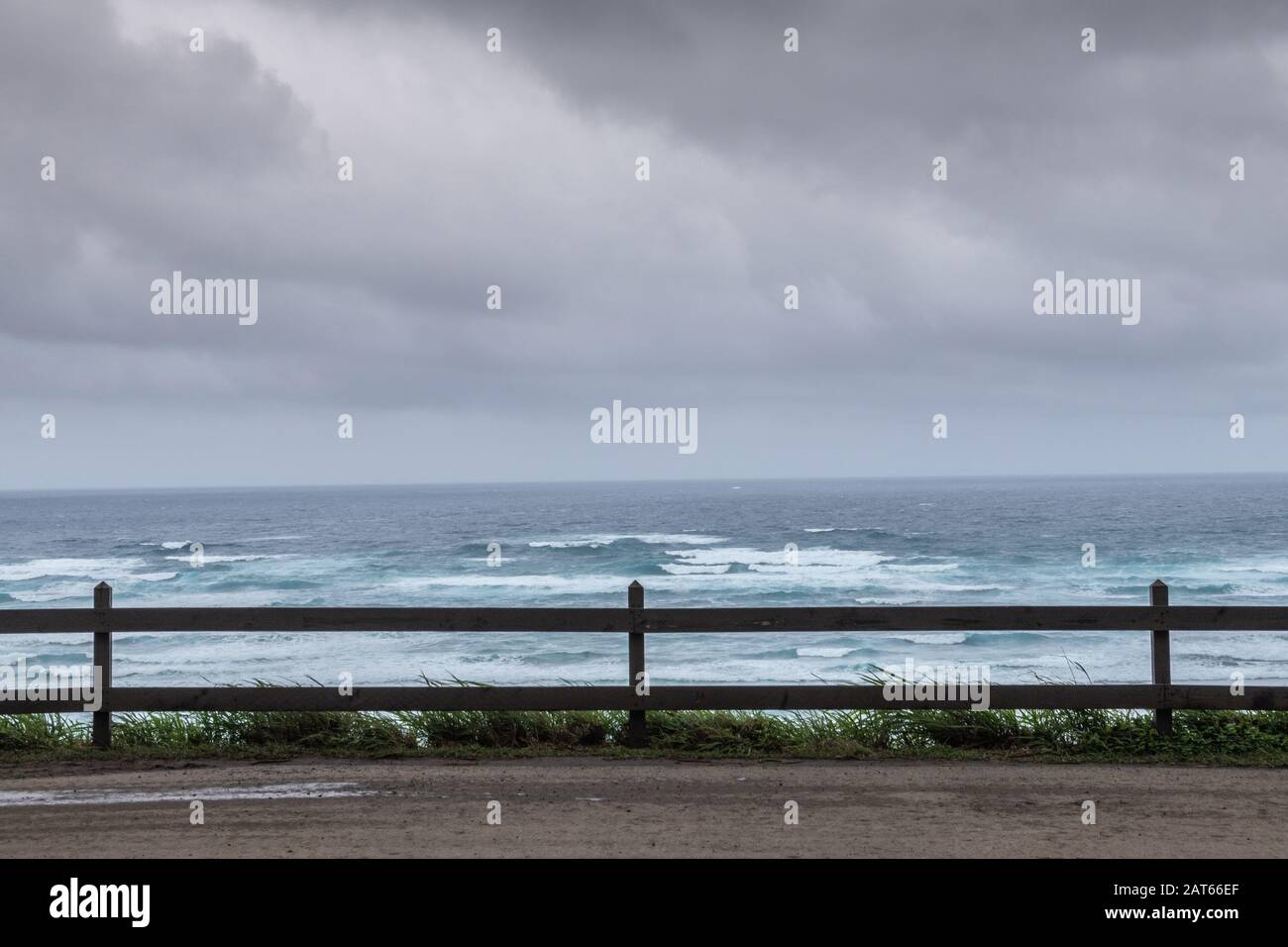 Kaaawa, Oahu, Hawaii, USA. - January 11, 2020: Pacific Ocean azure and ...