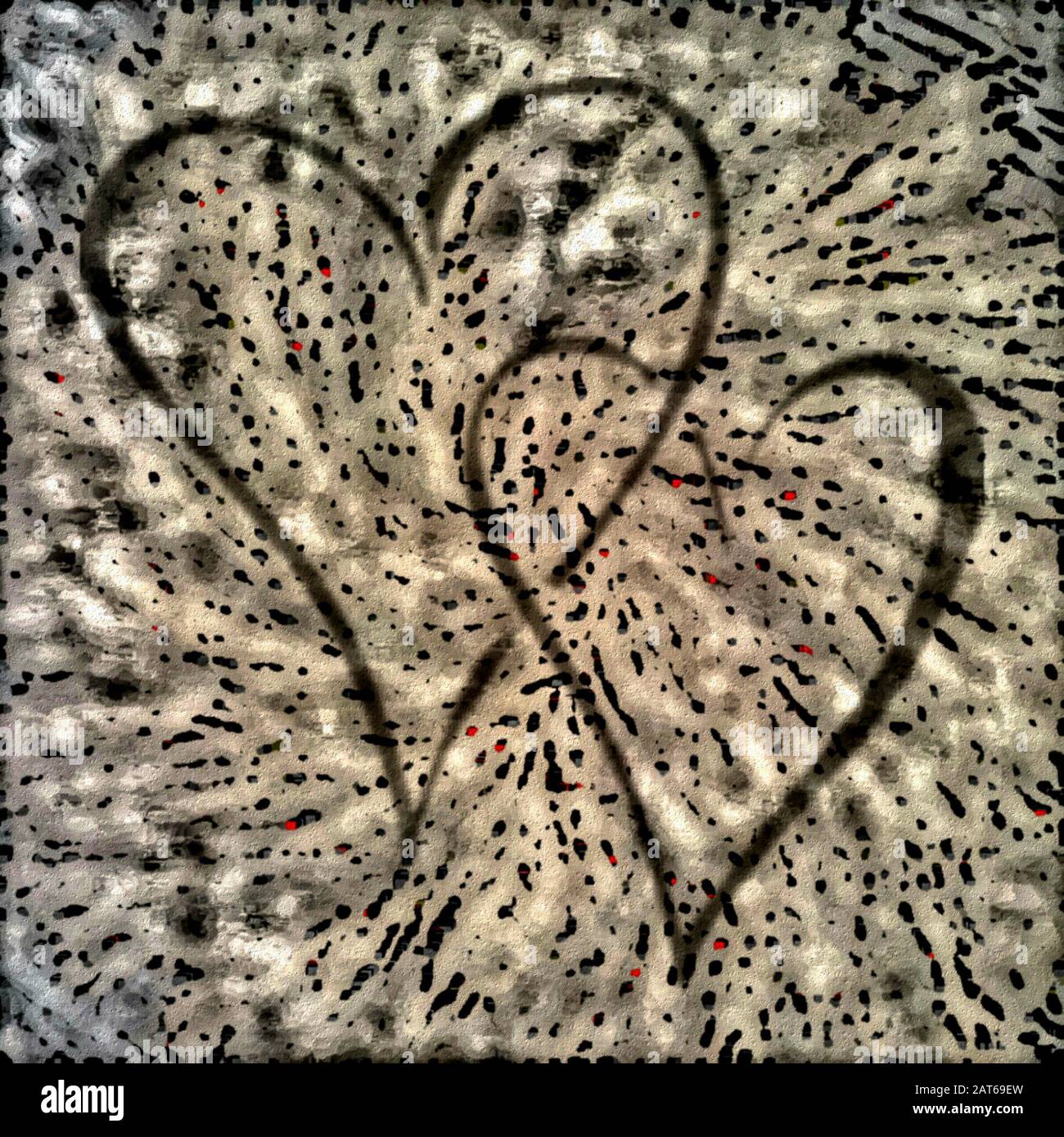 Grunge heart symbol design, love concept Stock Photo - Alamy