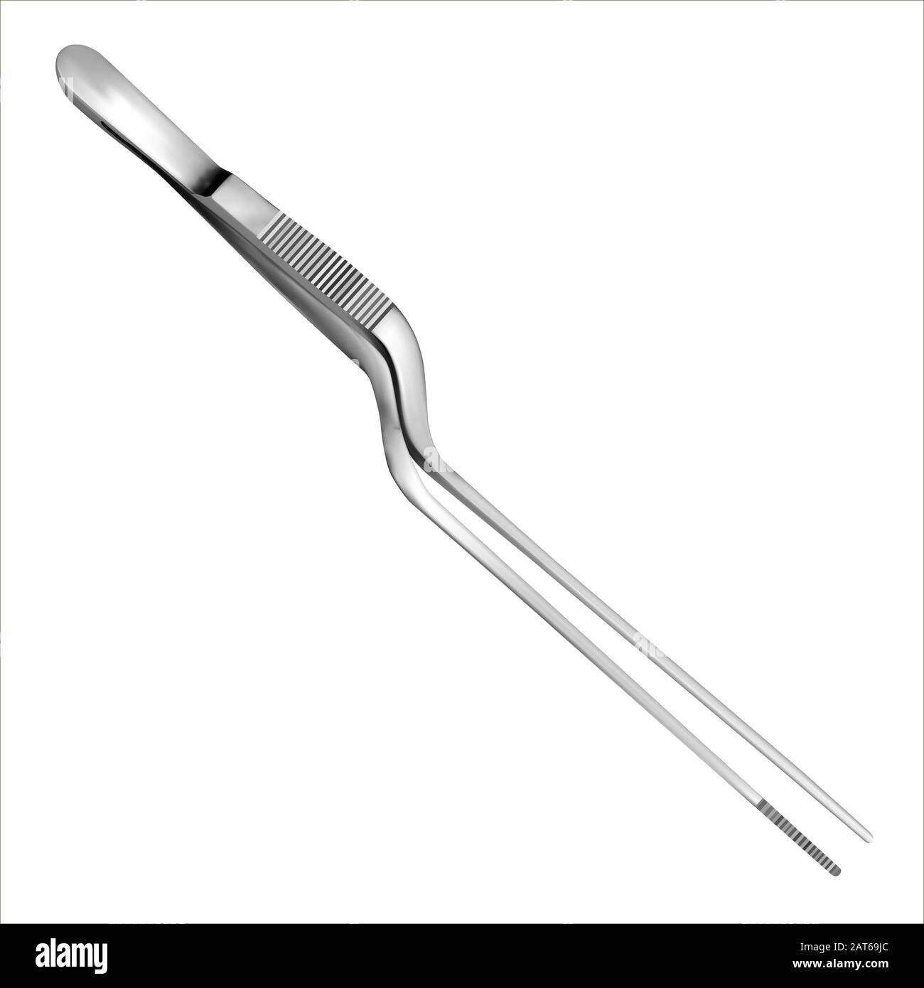 Bayonet forceps. Manual surgical instrument. Surgery and medicine ...