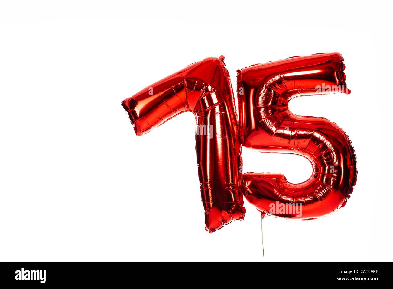 number 10 red balloons isolated on white Stock Photo - Alamy