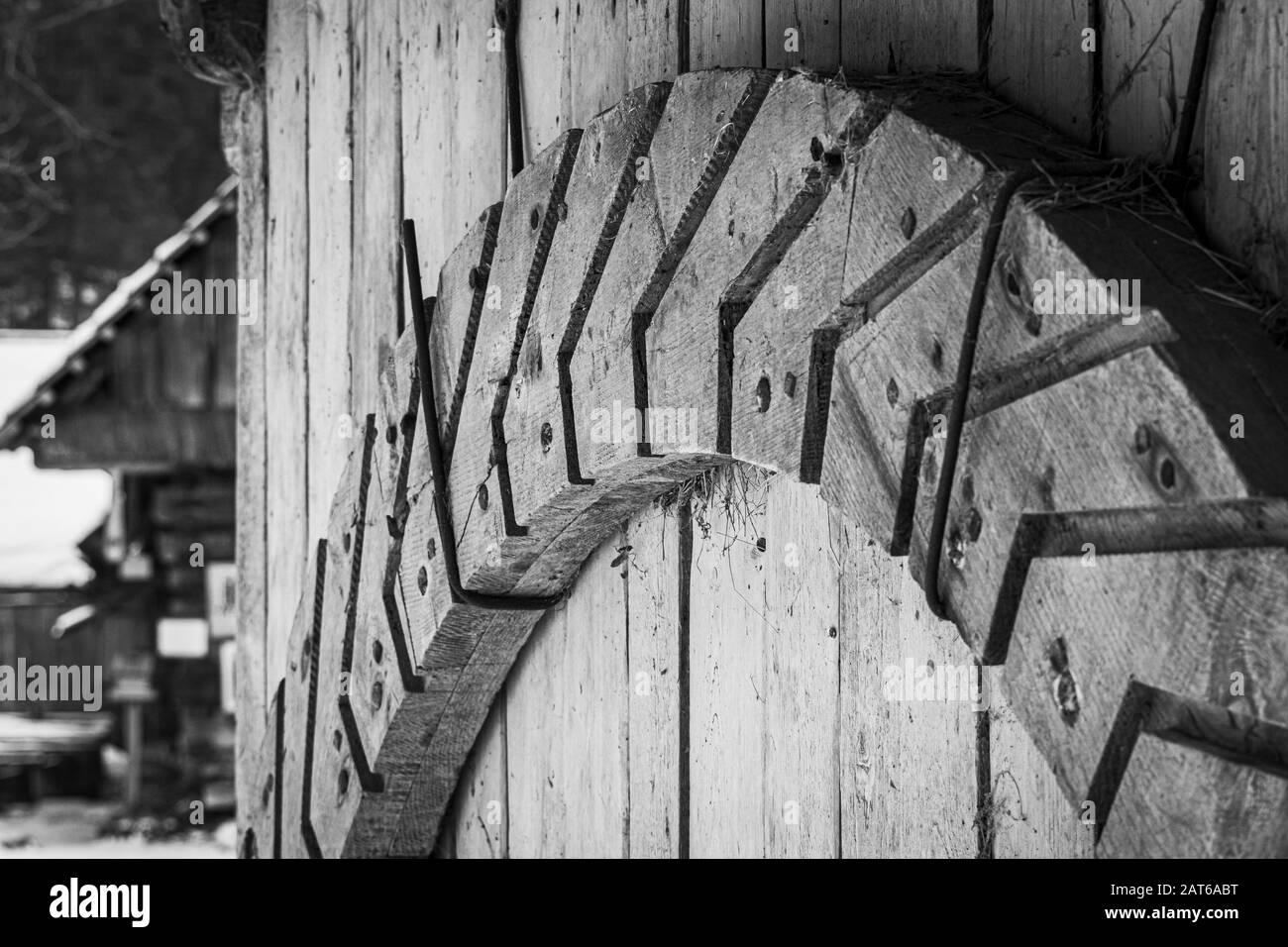 Old weathered wooden water mill hi-res stock photography and images - Alamy