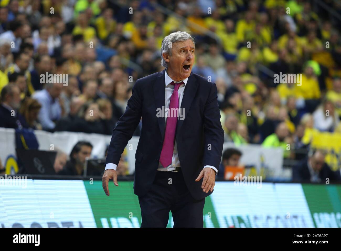 ISTANBUL / TURKEY - JANUARY 16, 2020: Coach Svetislav Pesic during ...