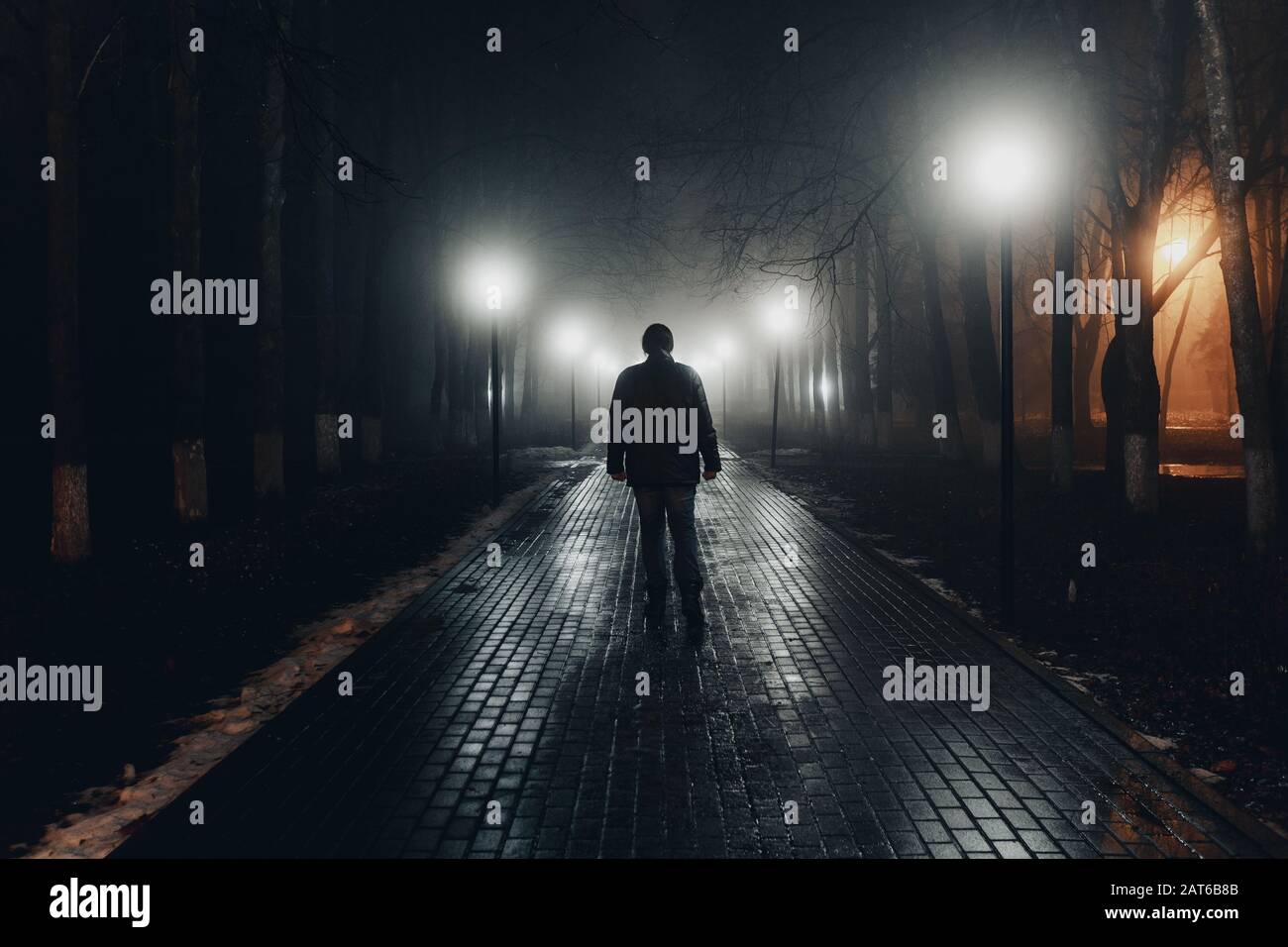 Sad Person Walking Alone