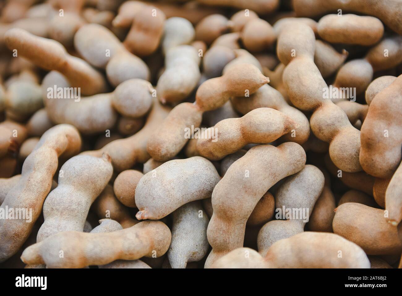 Pile of sweet tamarind for sale in the market fruit / fresh tamarind ...