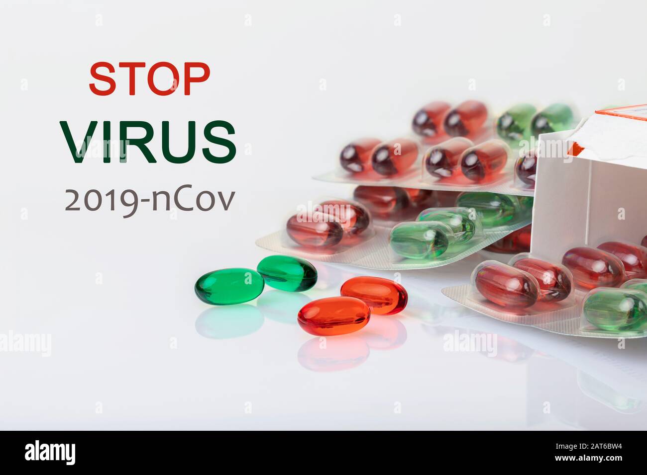 Concept of coronavirus quarantine with STOP VIRUS 2019 nCov text ...