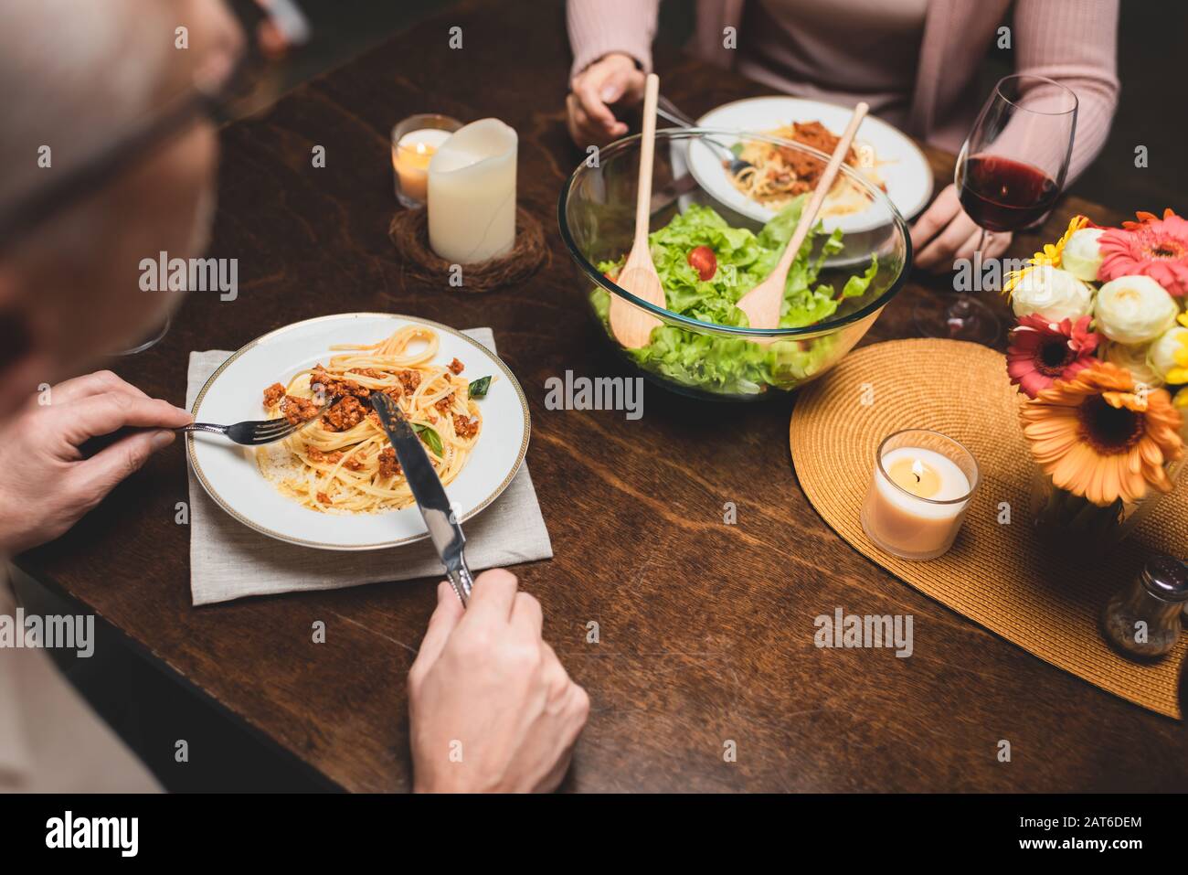 Woman eating pasta hi-res stock photography and images - Alamy