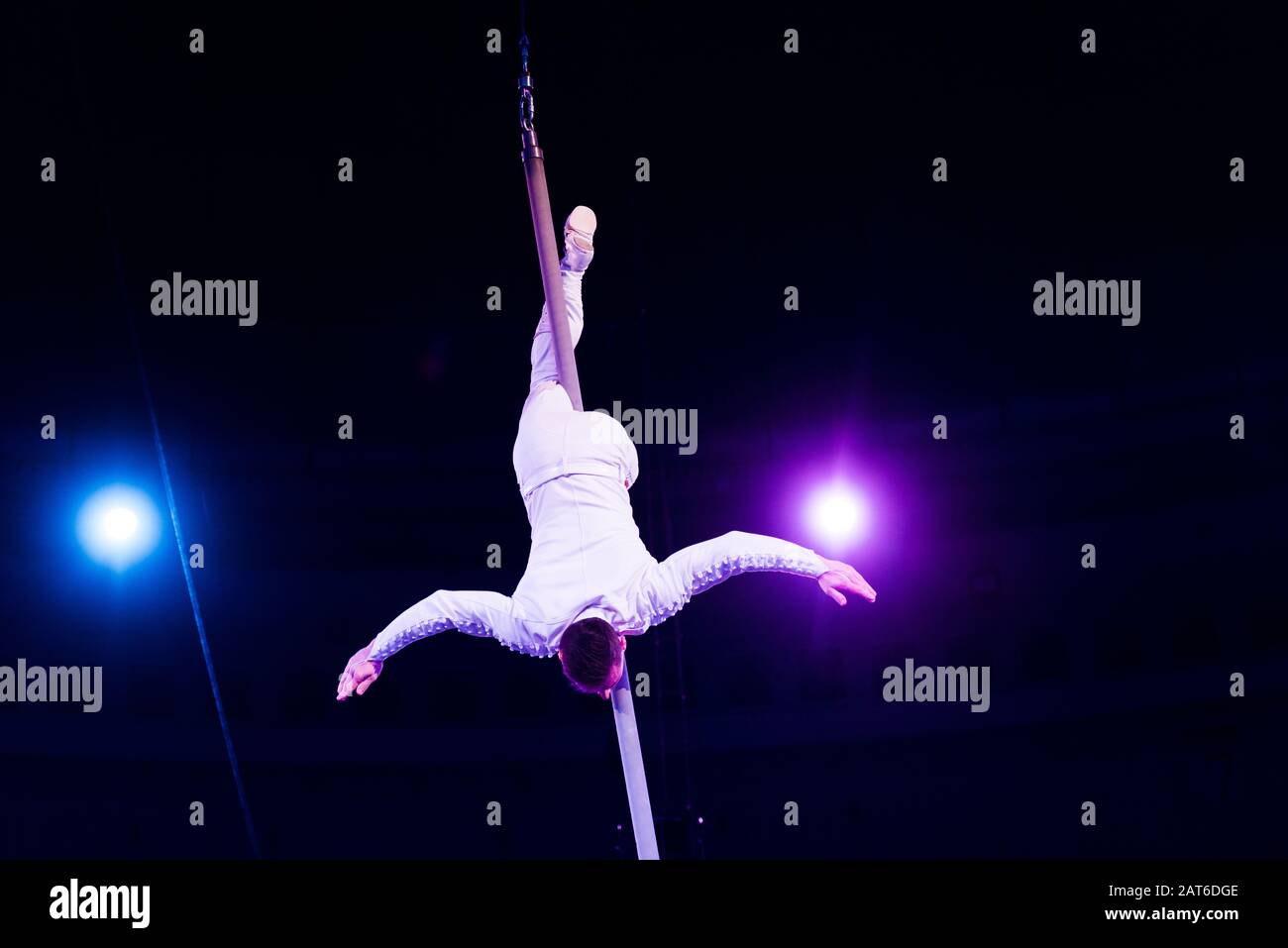 Pole aerial gymnast on hi-res stock photography and images - Alamy
