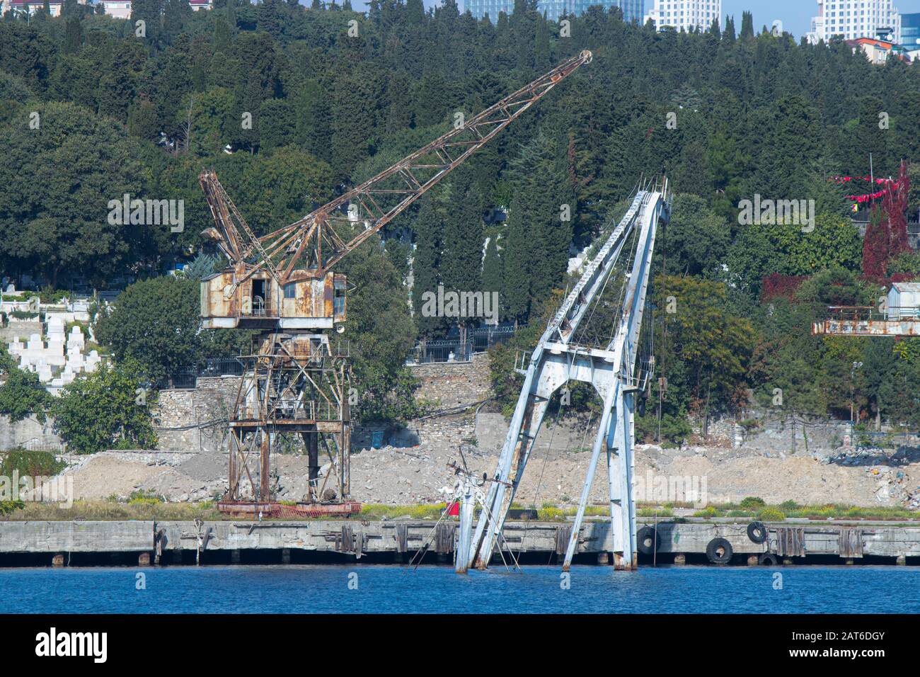 The historical Istanbul shipyard is located on the edge of the estuary ...