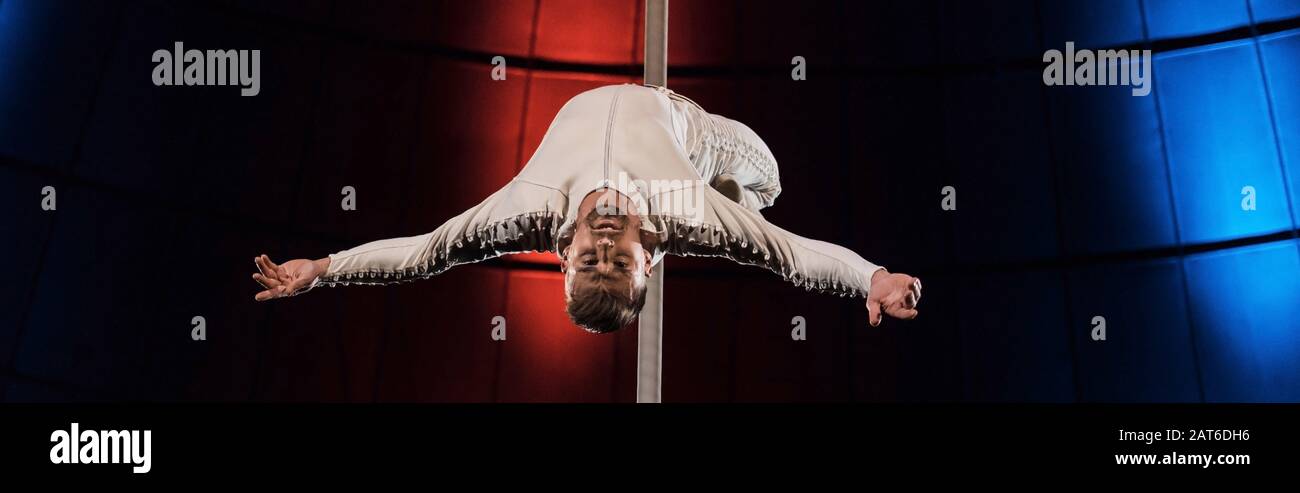 Pole aerial gymnast on hi-res stock photography and images - Alamy