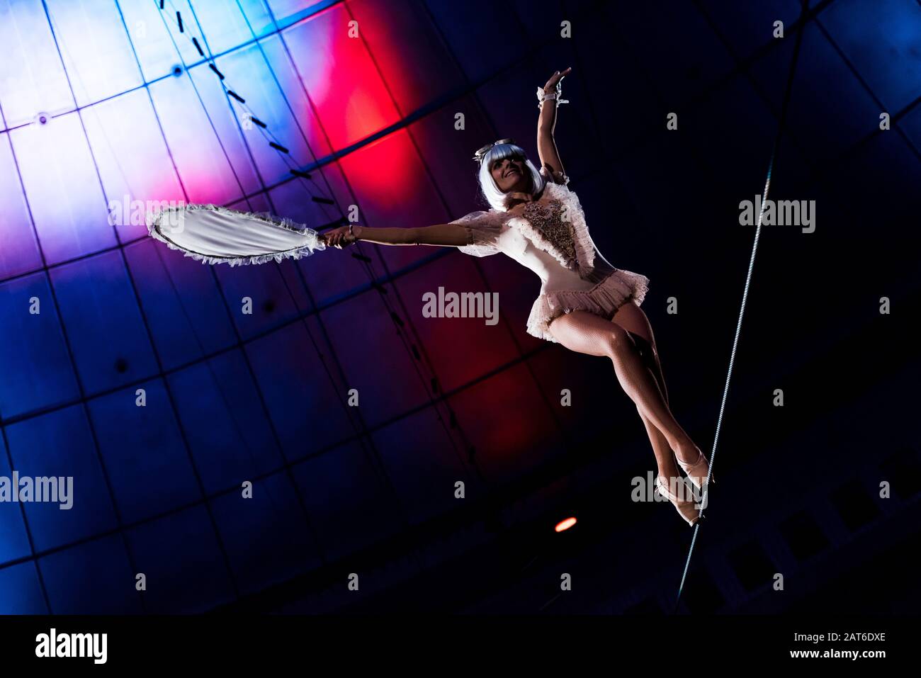 Artistic happy aerial acrobat hi-res stock photography and images - Alamy
