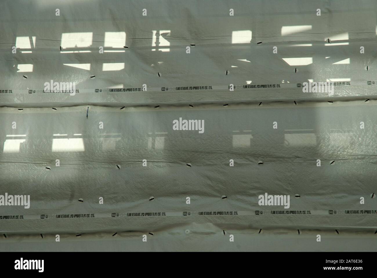 Plastic sheet covering a McCleer and Rushe building conversion, Ludgate ...