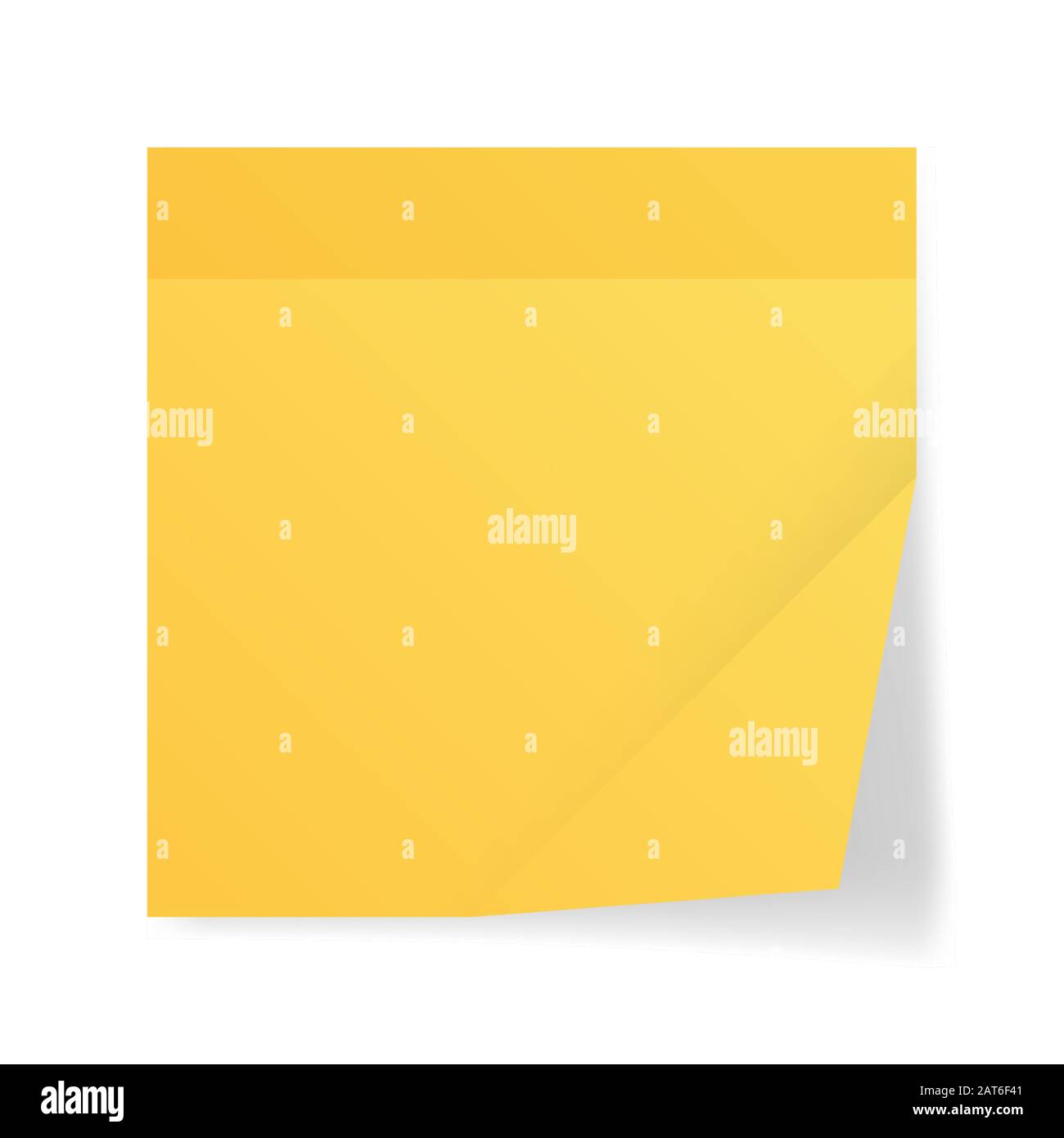 Blank square adhesive crumpled notes sticker mock up with curved corner ...