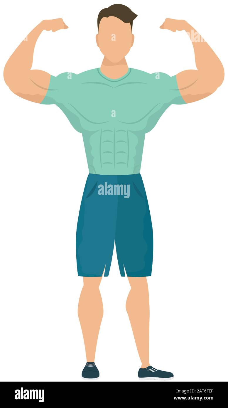 young strong man athlete character Stock Vector Image & Art - Alamy
