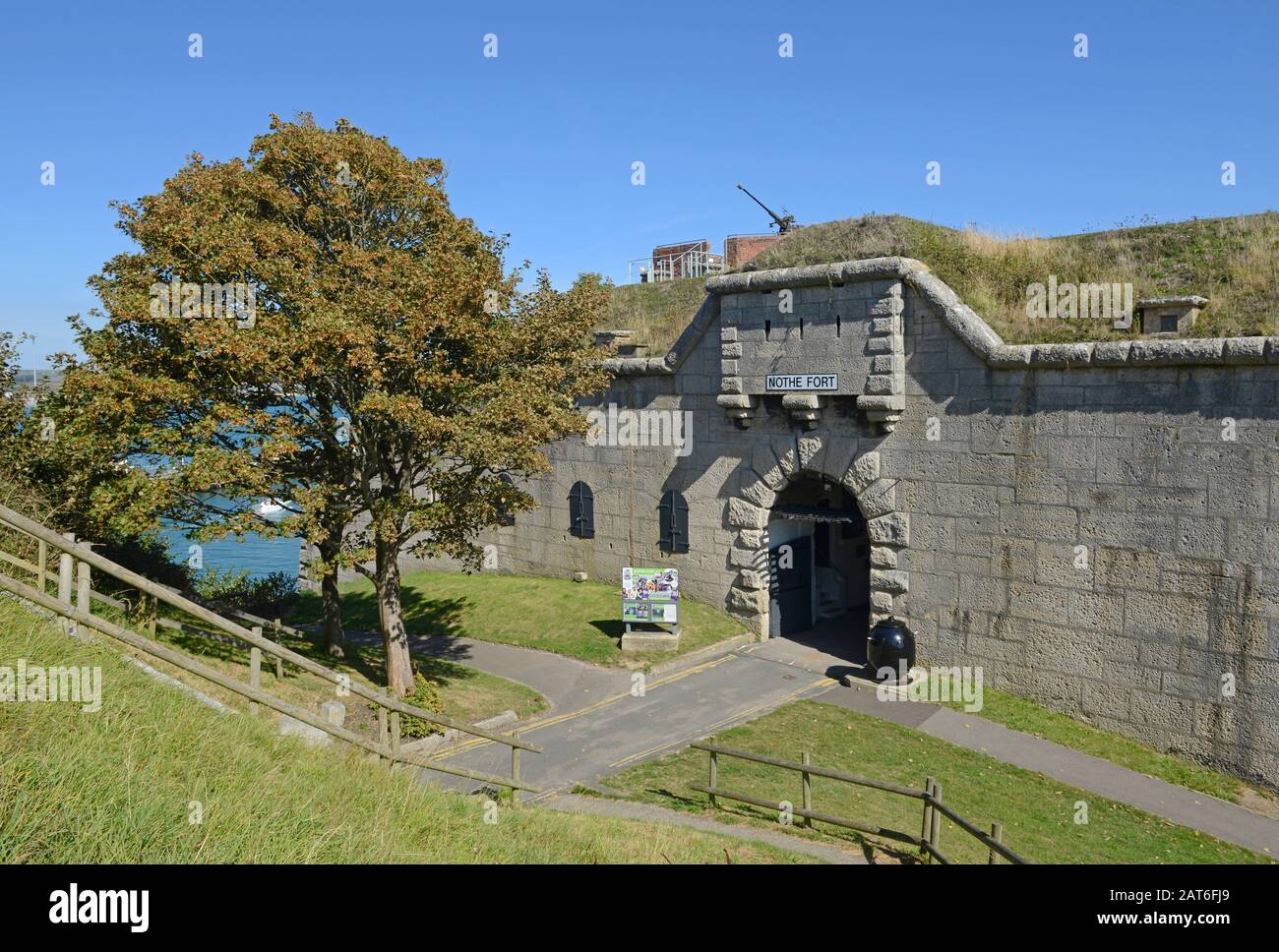 The entrance to Nothe Fort museum in Weymouth, Dorset, UK Stock Photo ...