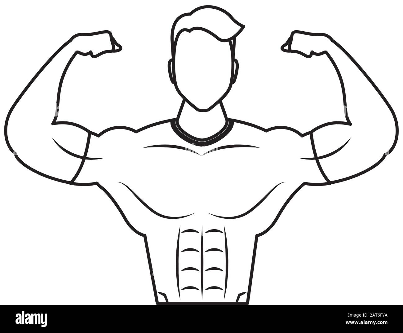 young strong man athlete character Stock Vector Image & Art - Alamy