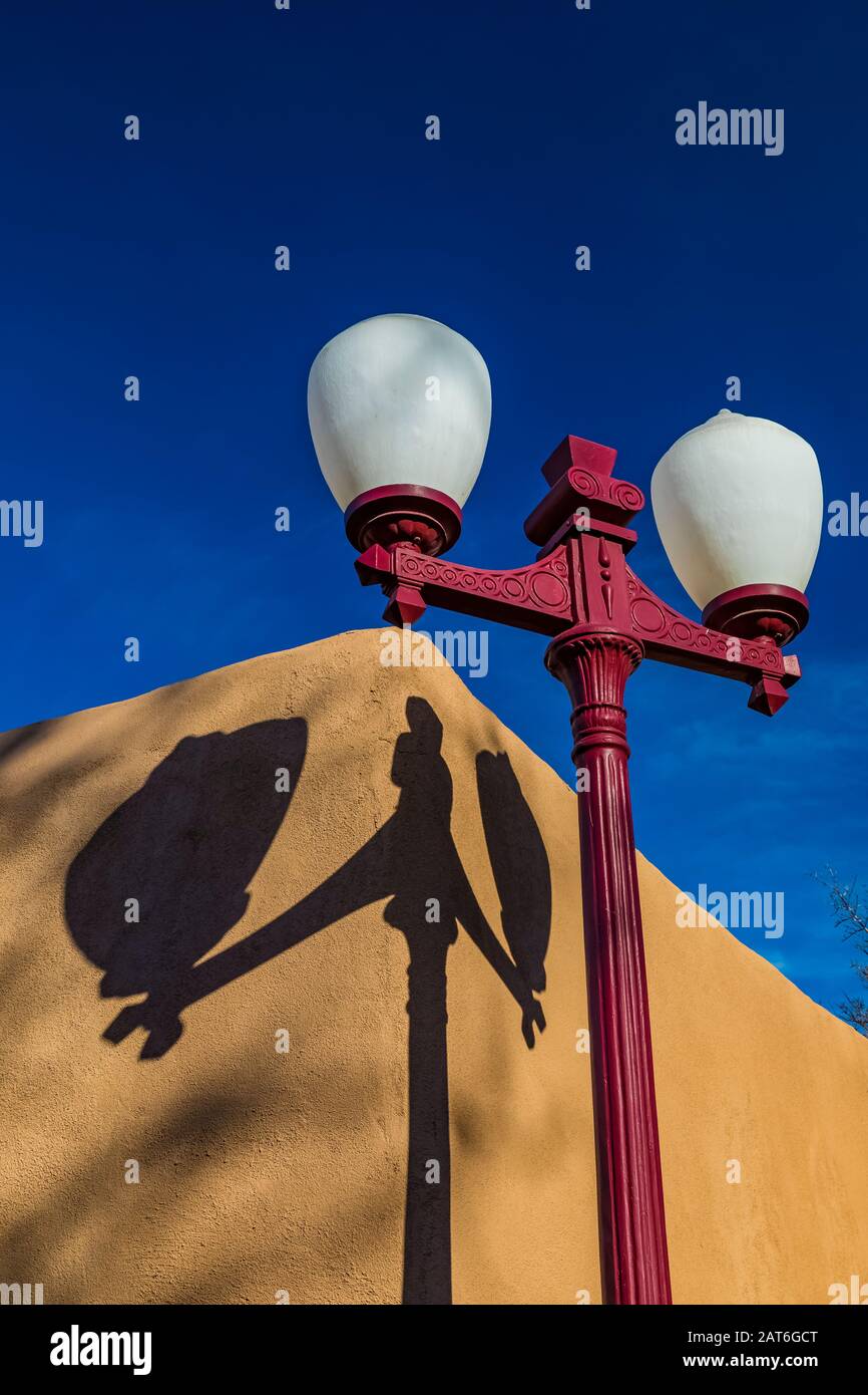 Street light details of Old Town Albuquerque along Historic Route 66 in ...