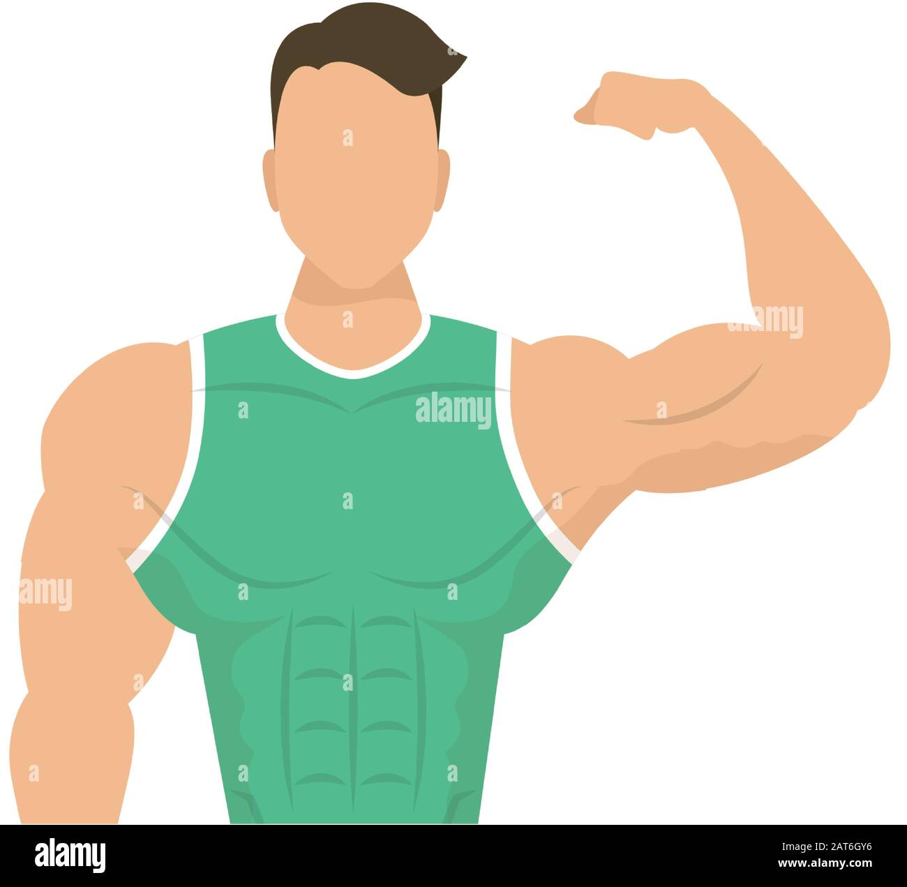 Sporty young man strong Stock Vector Images - Alamy