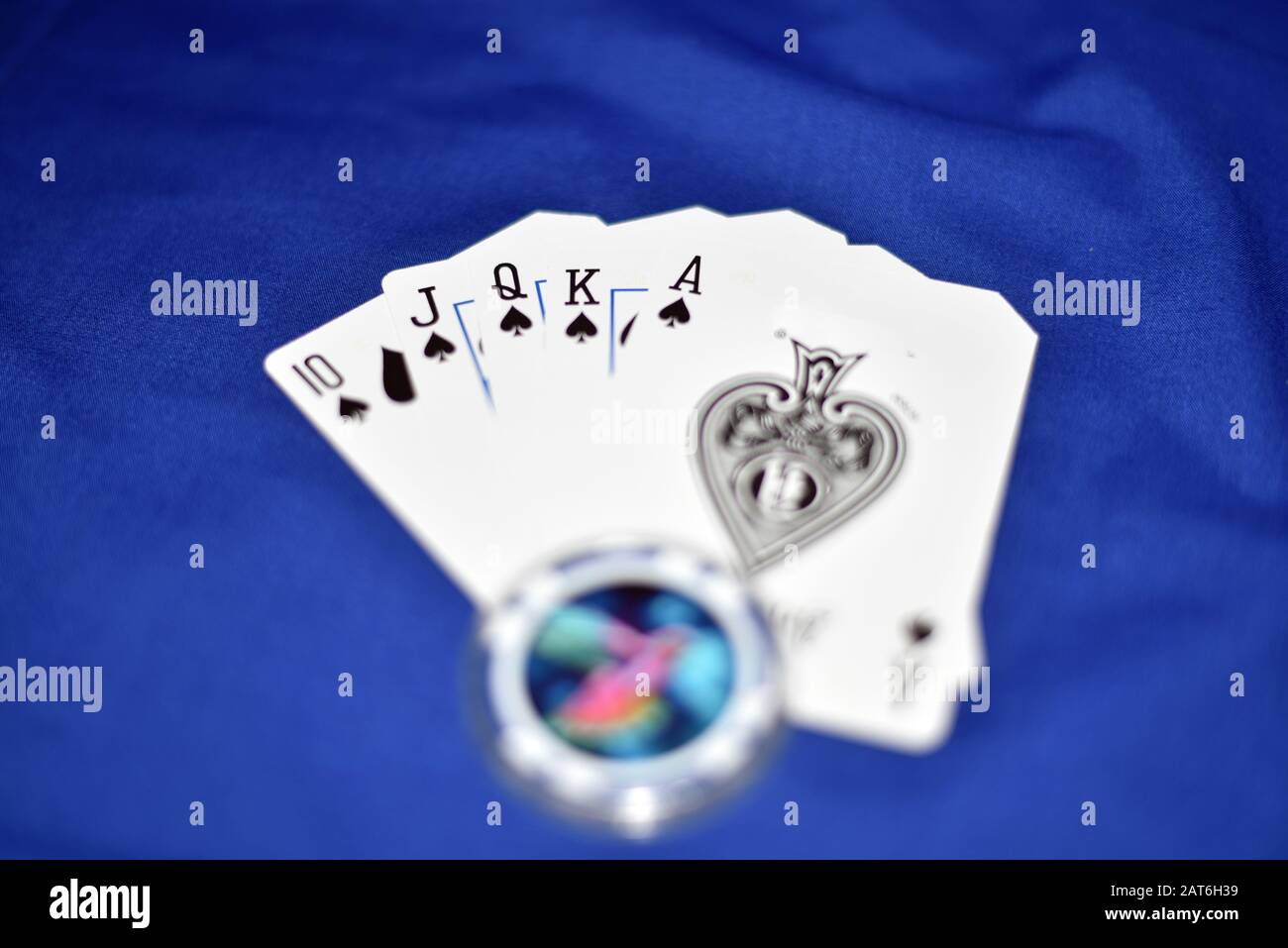 Royal Flush Poker Hand Stock Photo - Alamy