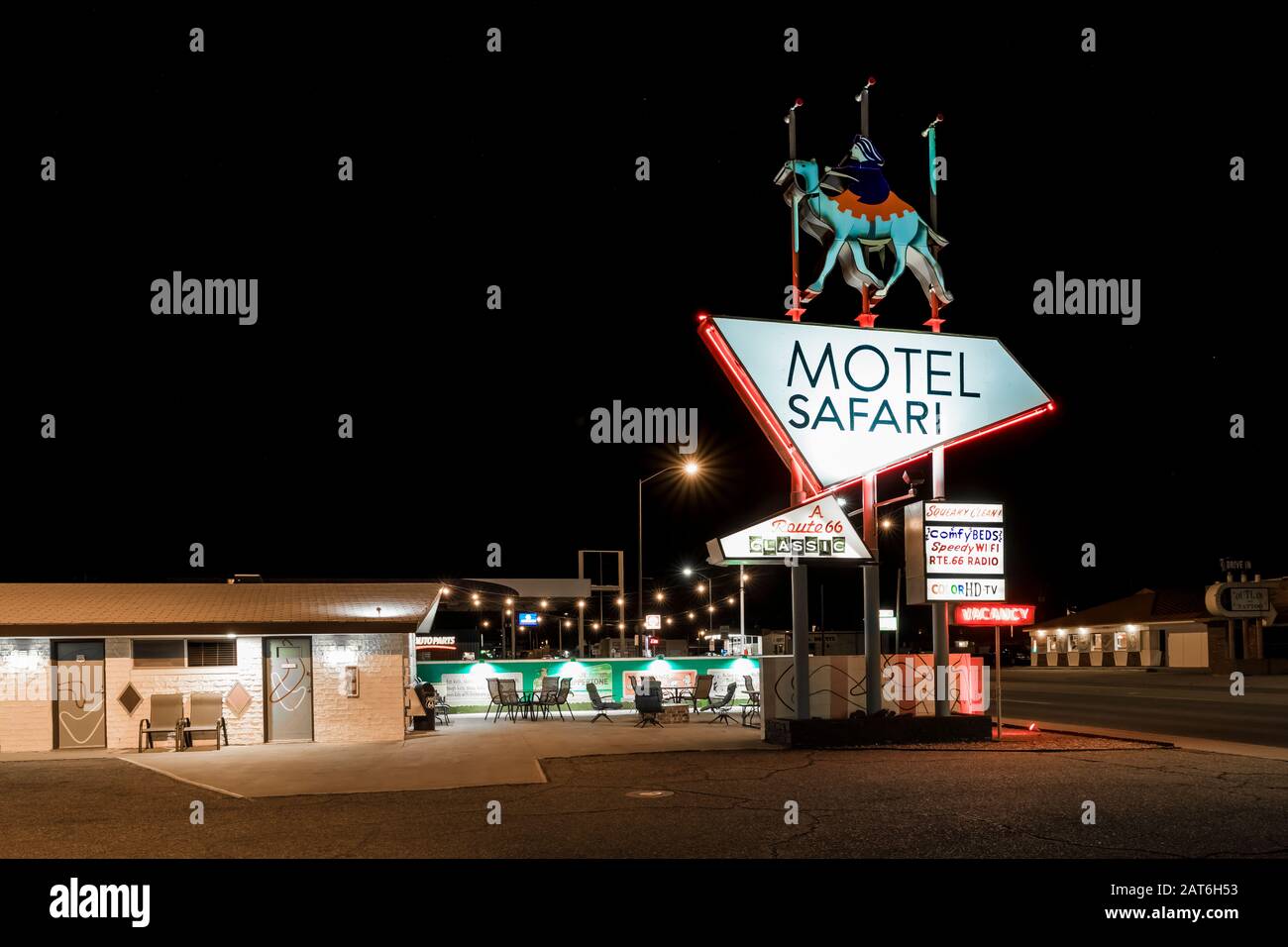 Classic Motel Safari, lovingly restored and maintained, along Historic ...