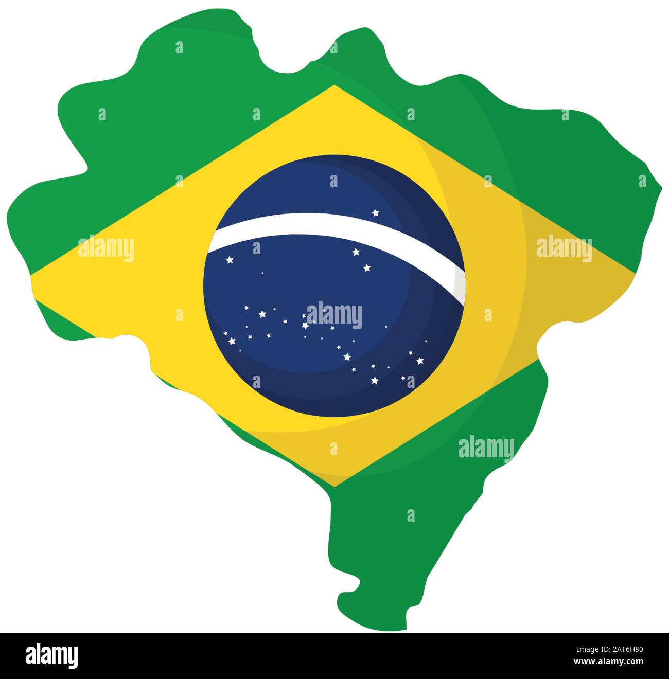 brazil country map with flag Stock Vector Image & Art - Alamy