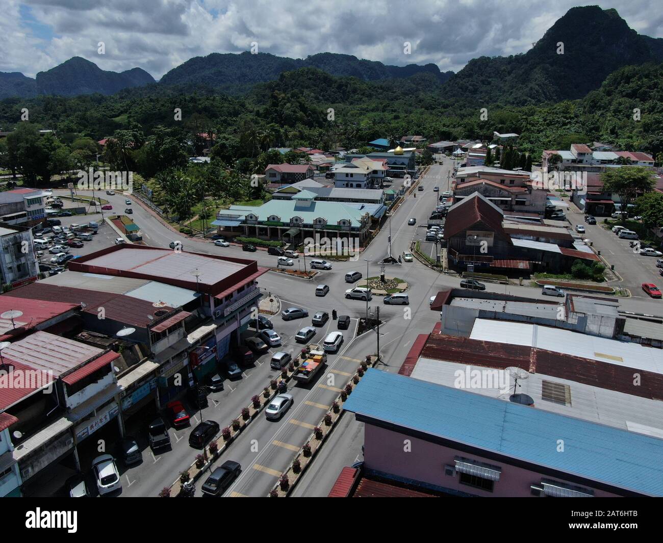 Kuching, Sarawak / Malaysia - October 27 2019: The Bau Town, landmarks ...