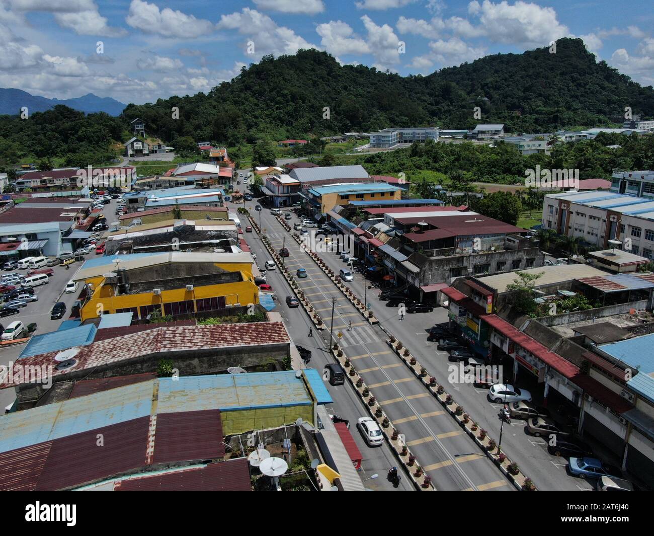 Kuching, Sarawak / Malaysia - October 27 2019: The Bau Town, landmarks ...