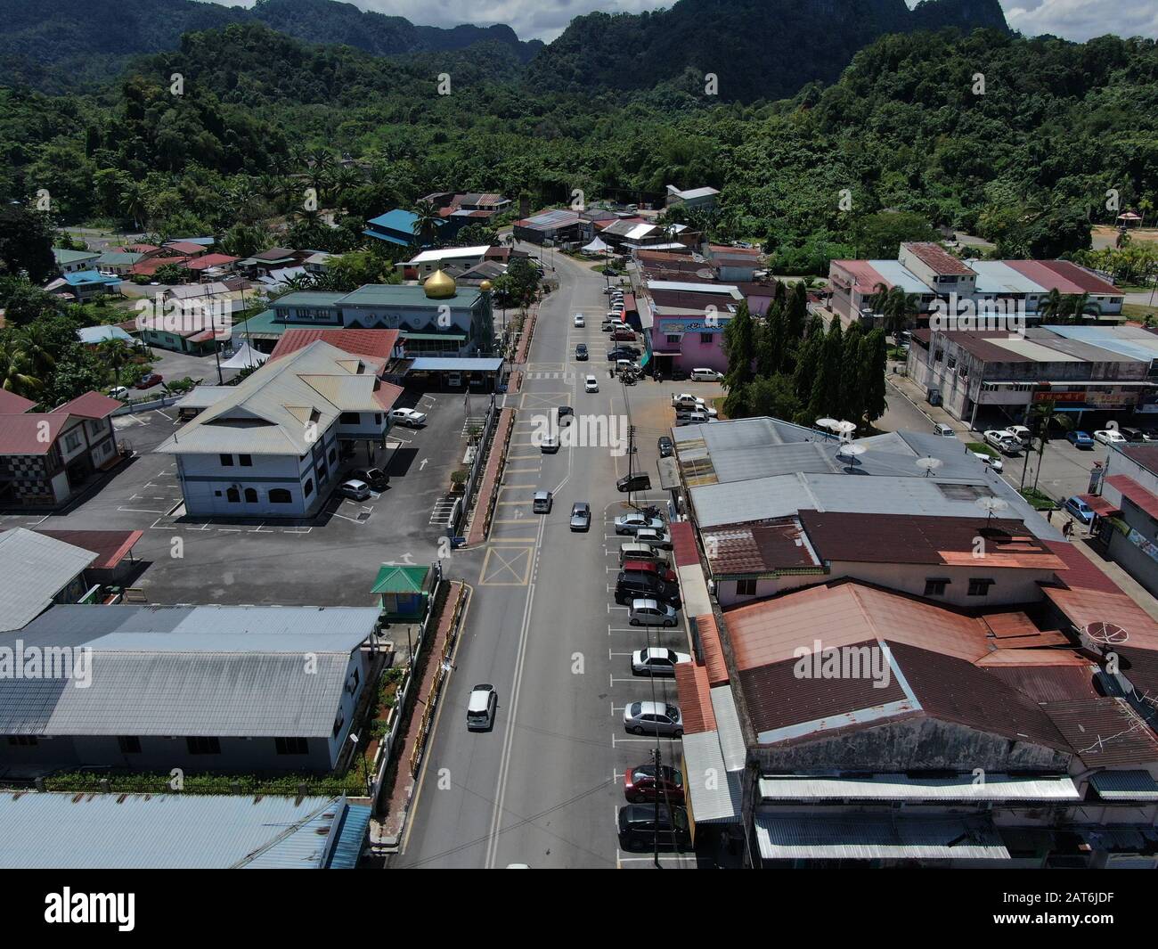 Kuching, Sarawak / Malaysia - October 27 2019: The Bau Town, landmarks ...