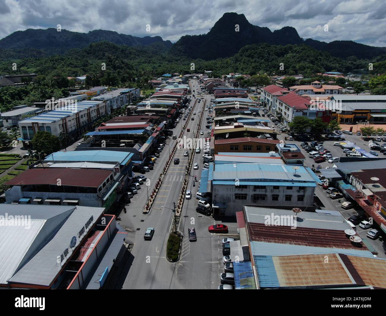 Kuching, Sarawak / Malaysia - October 27 2019: The Bau Town, landmarks ...